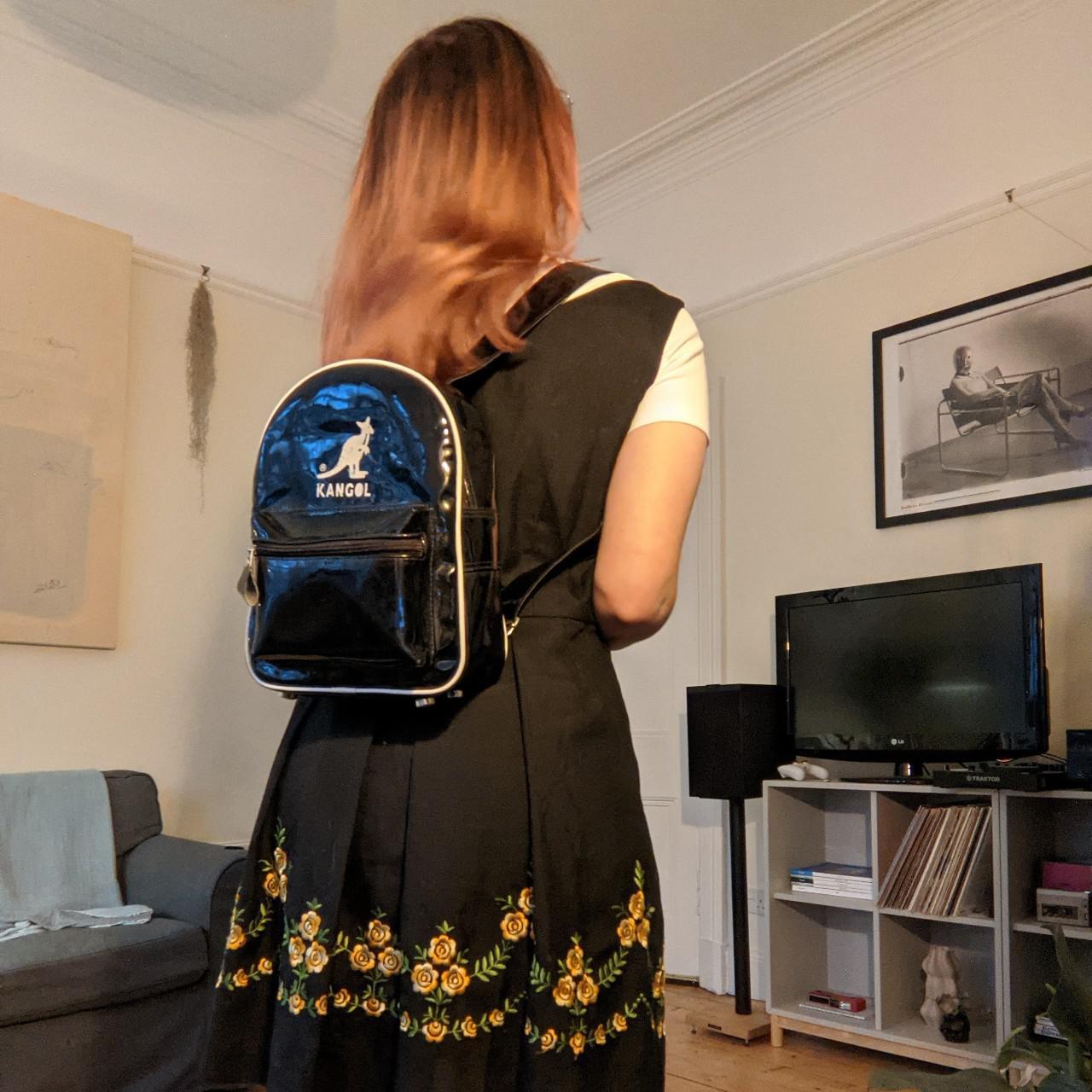 REDUCED Vintage Kangol mini black backpack. Obvious... - Depop