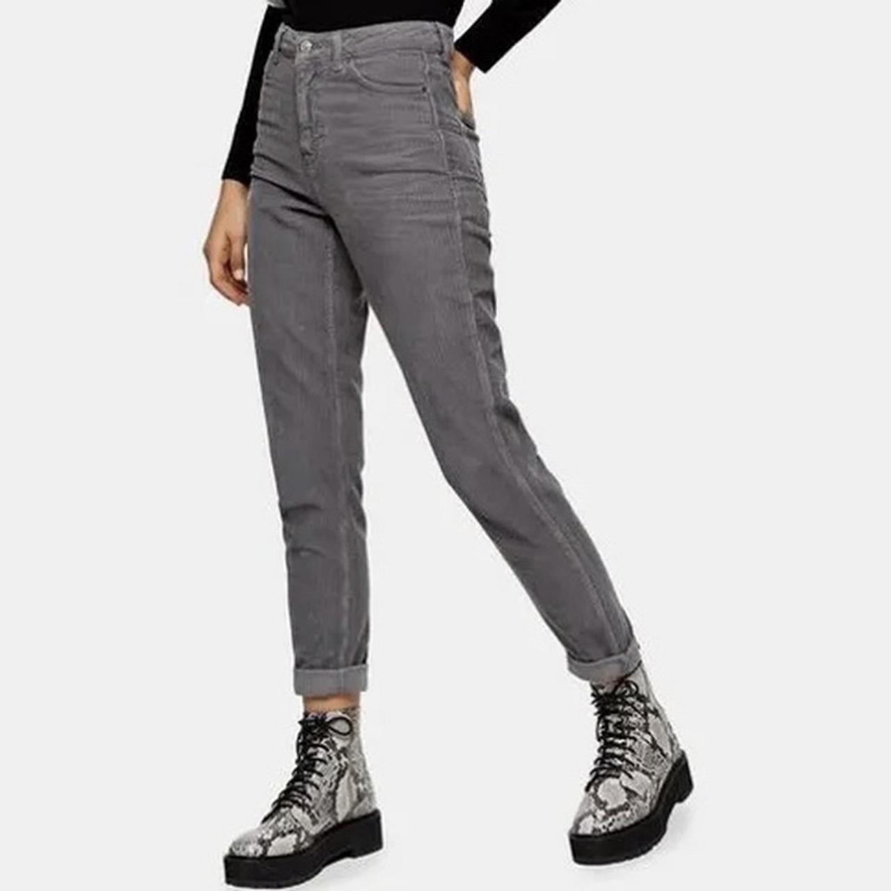 Topshop Women's Grey Jeans | Depop