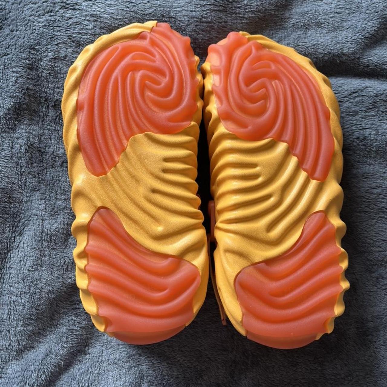 Crocs Men's Orange Slides | Depop