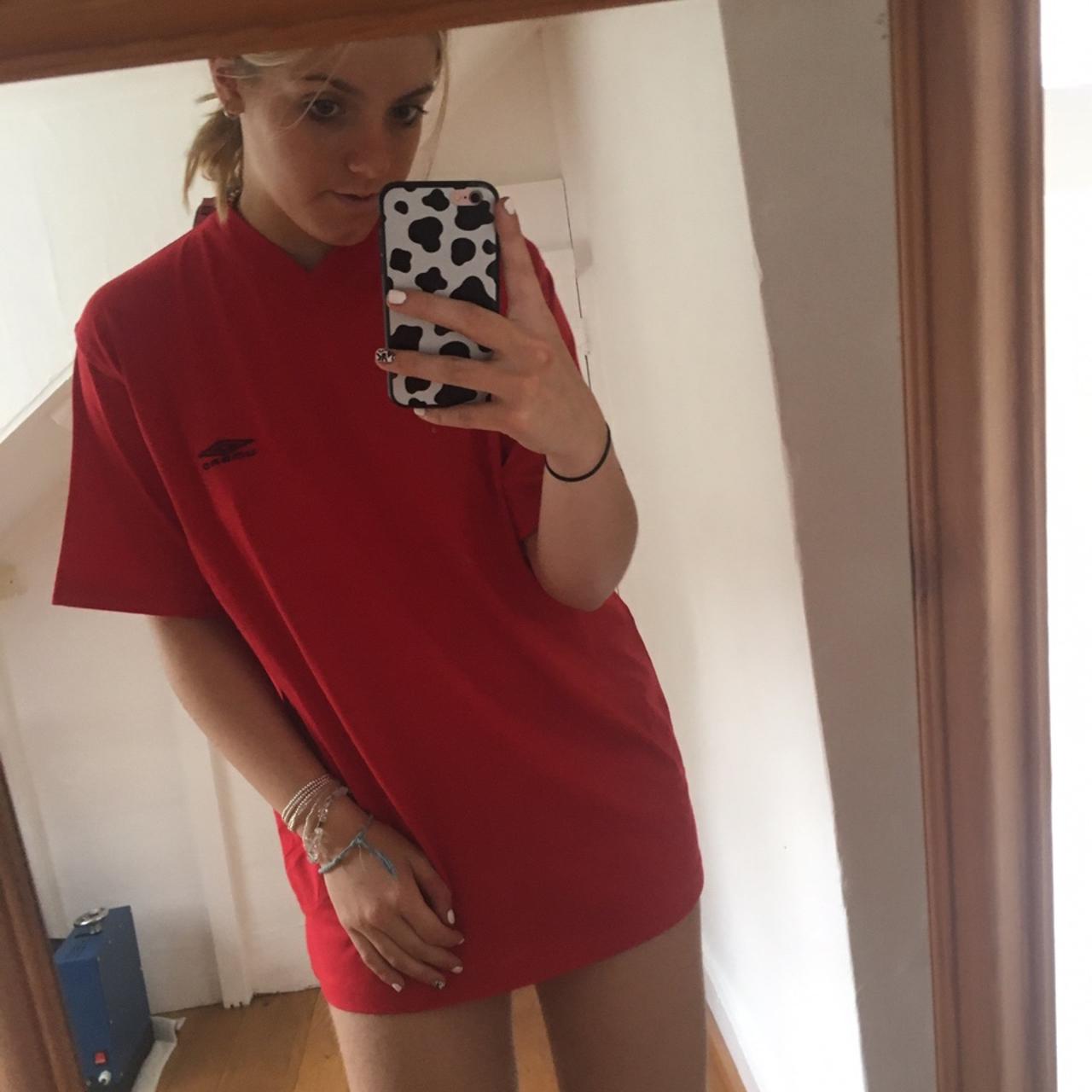 Red Umbro t-shirt Brand new Unisex size large - Depop