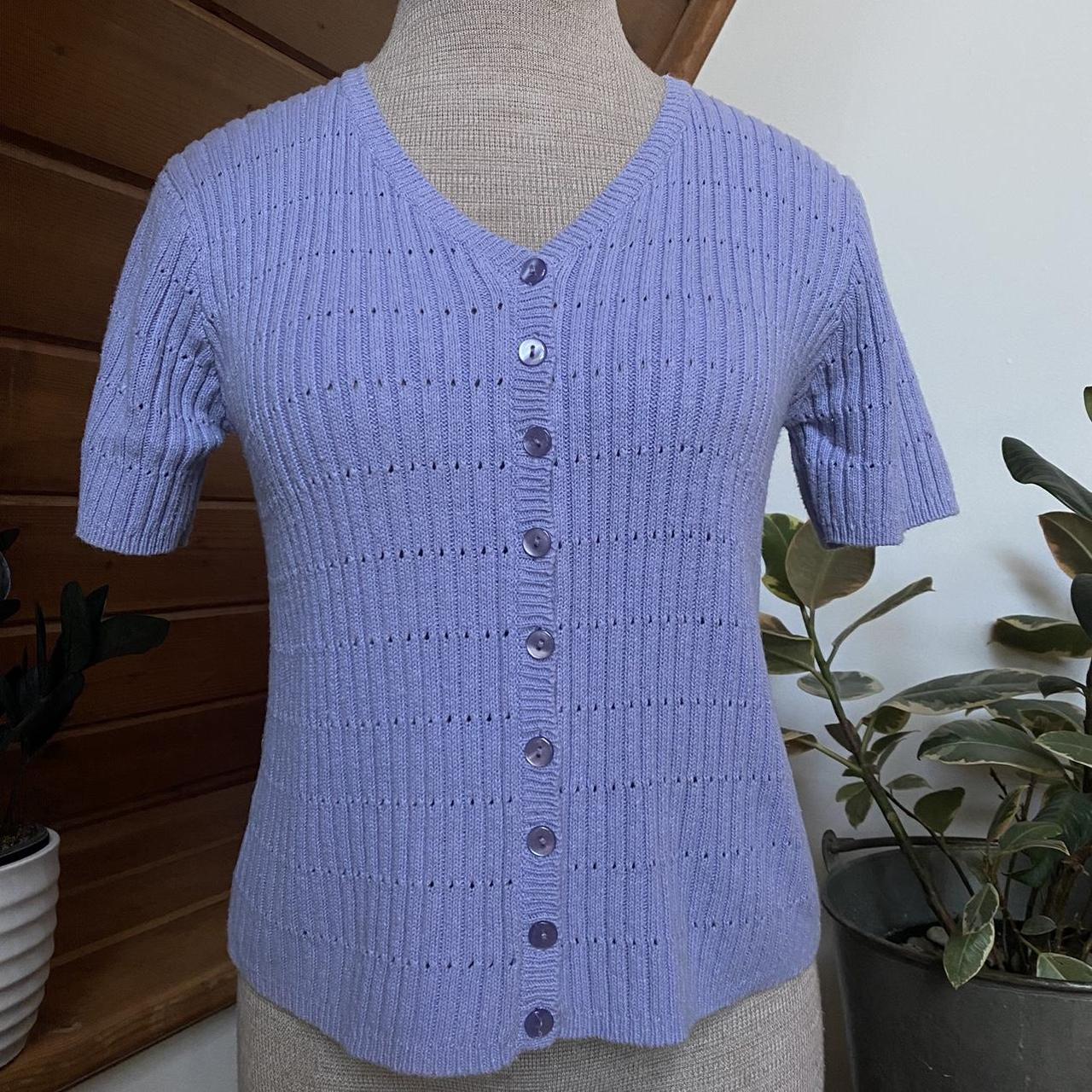 Pierre Cardin Women's Purple Cardigan | Depop