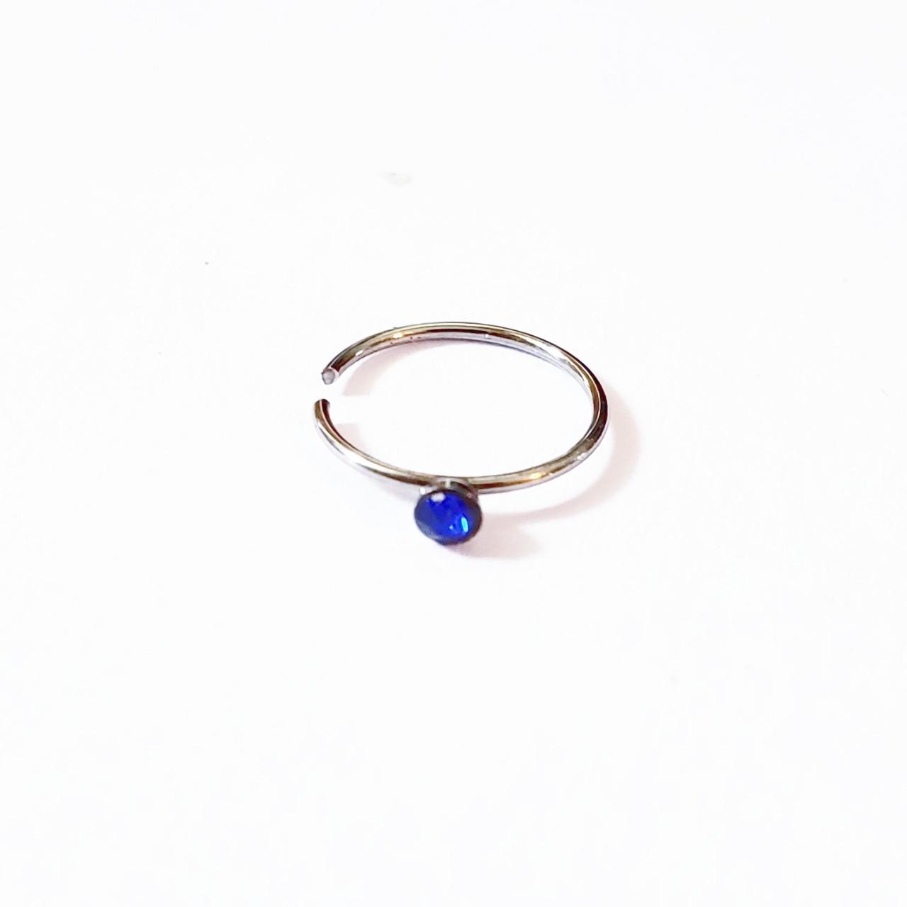22g Nose hoop with gem Nose ring Material: Surgical... - Depop