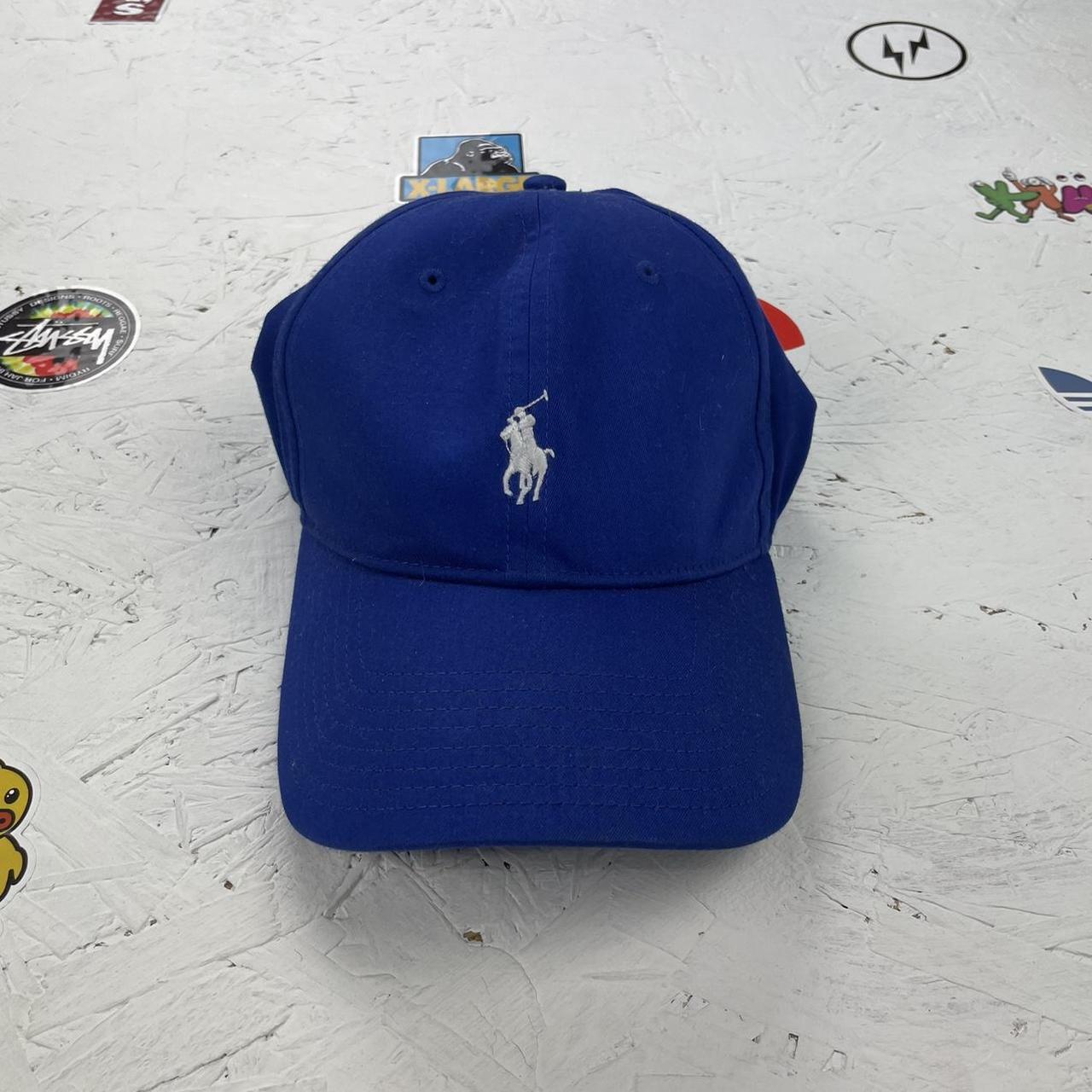 Polo Ralph Lauren Men's Blue and White Hat | Depop