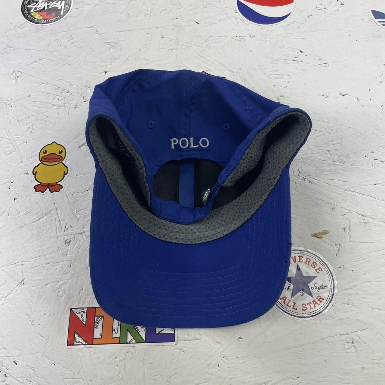 Polo Ralph Lauren Men's Blue and White Hat | Depop