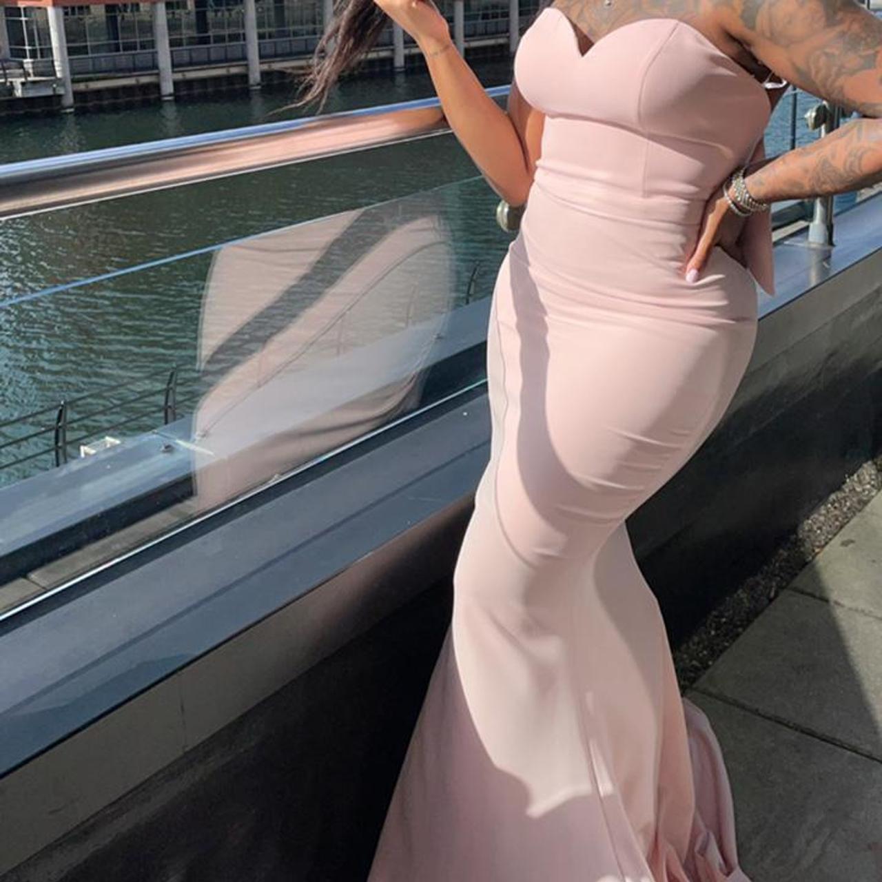 Pia Michi 11375 Bow Gown Blush Pink Rrp £35500 My Depop