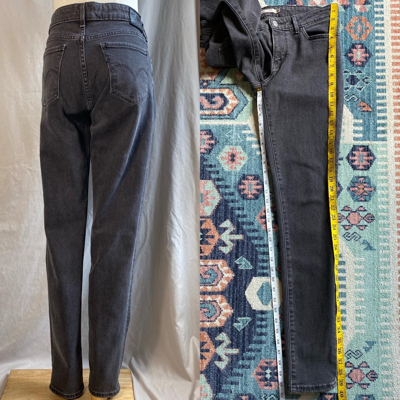 Levi's 711 black low rise skinny jeans features low... - Depop