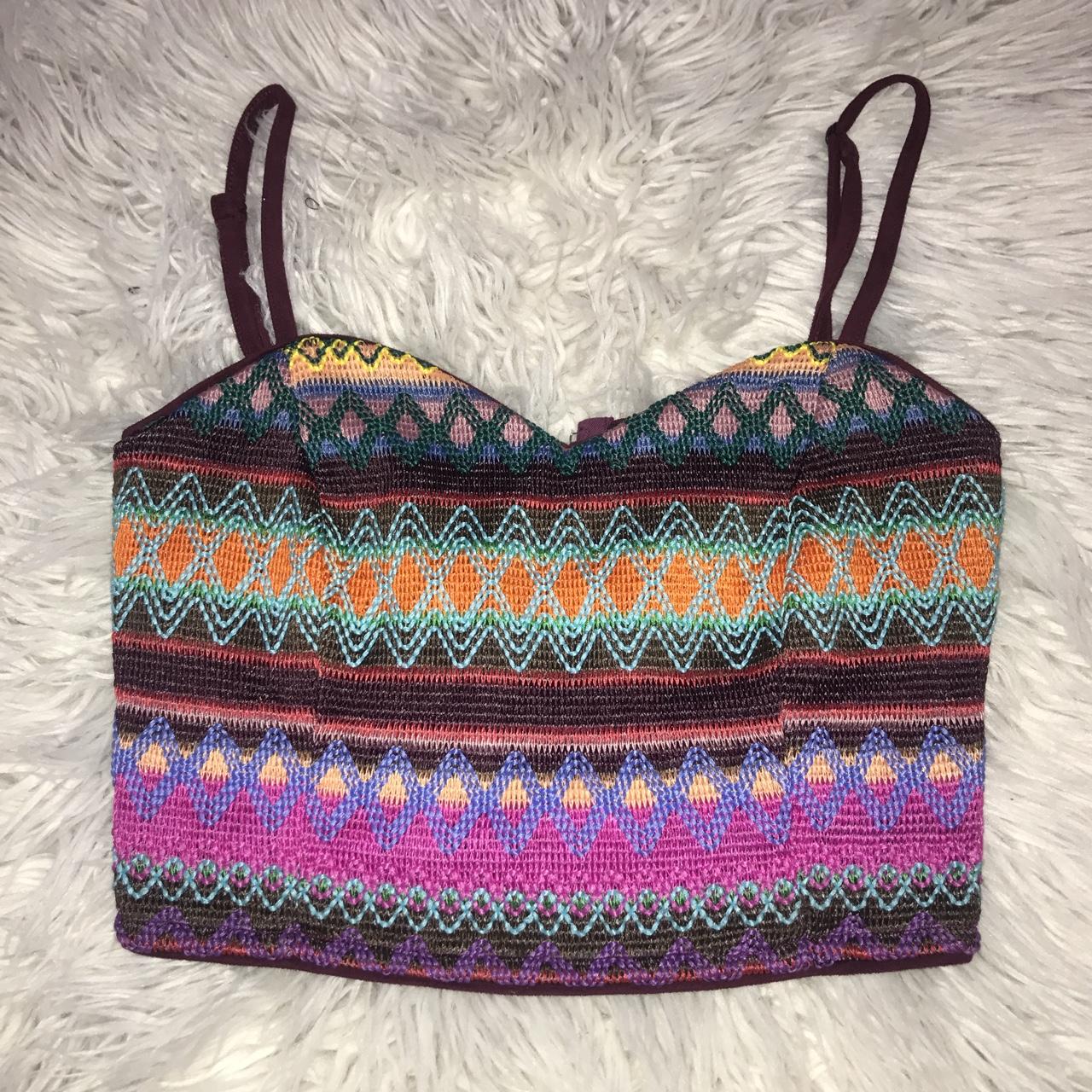 Cute top with a festive pattern 🦋🐛🌷 Closes in the... - Depop