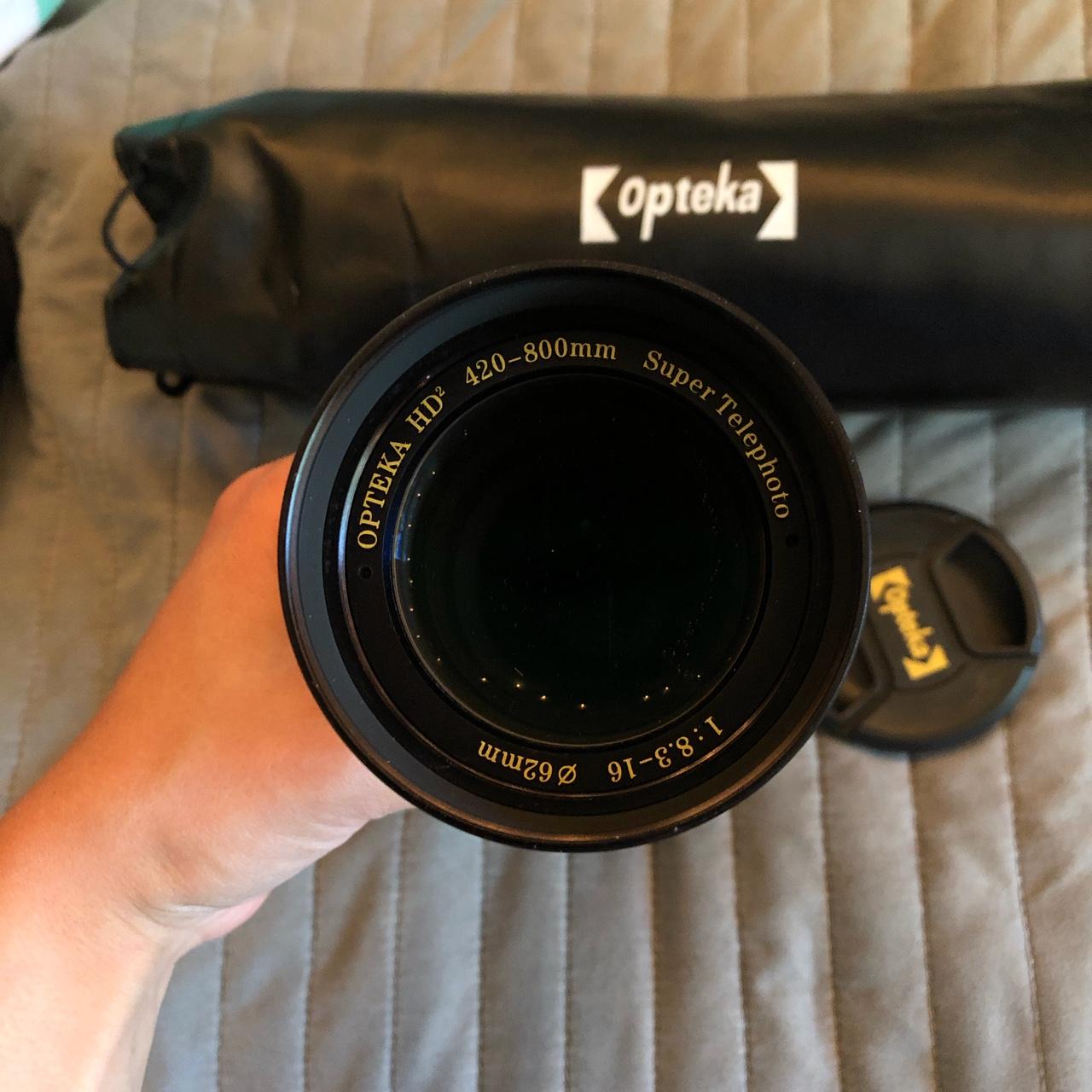 opteka super telephoto zoom lens! 420-800mm. used... | Depop
