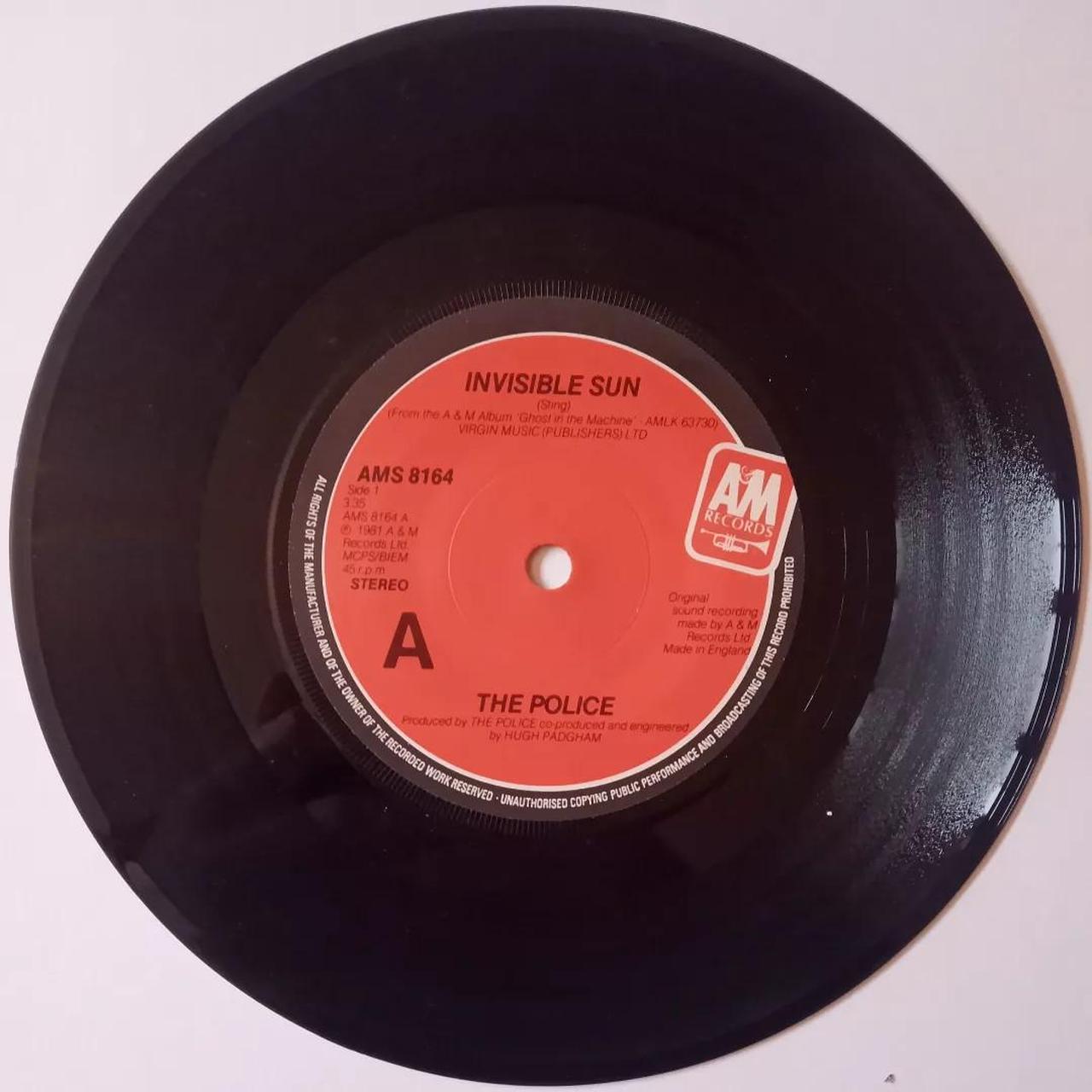 THE POLICE - INVISIBLE SUN 7" SINGLE VINTAGE VINYL... - Depop