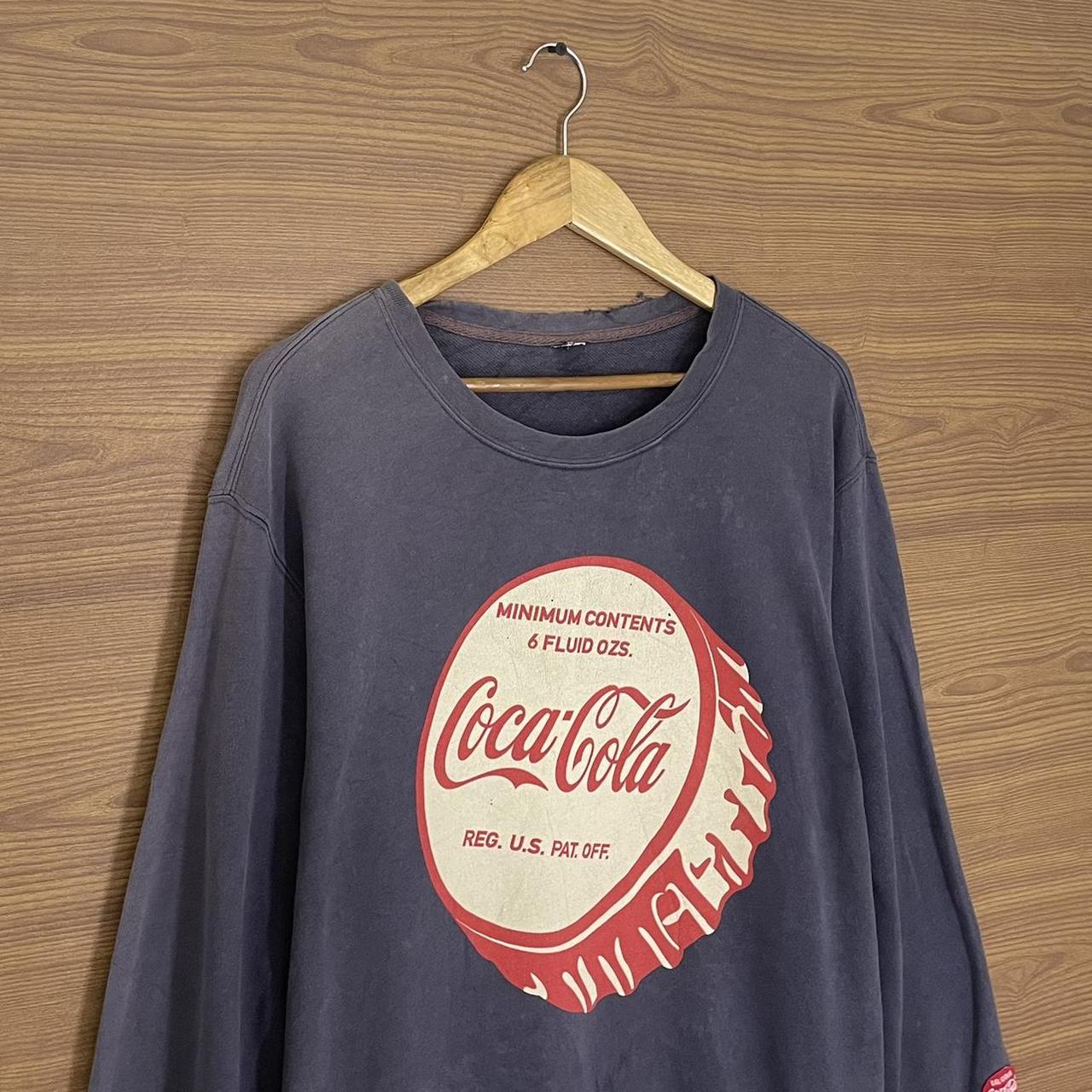 Coca-Cola Men's Navy Sweatshirt | Depop