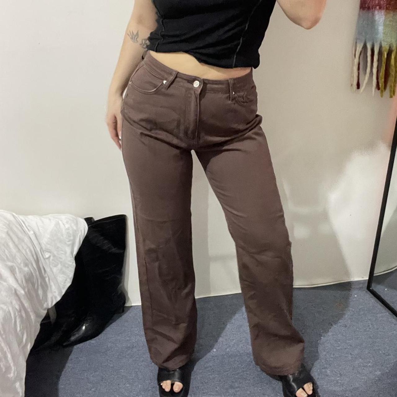 The cutest brown mum Jean Size L best fit size 12.... - Depop