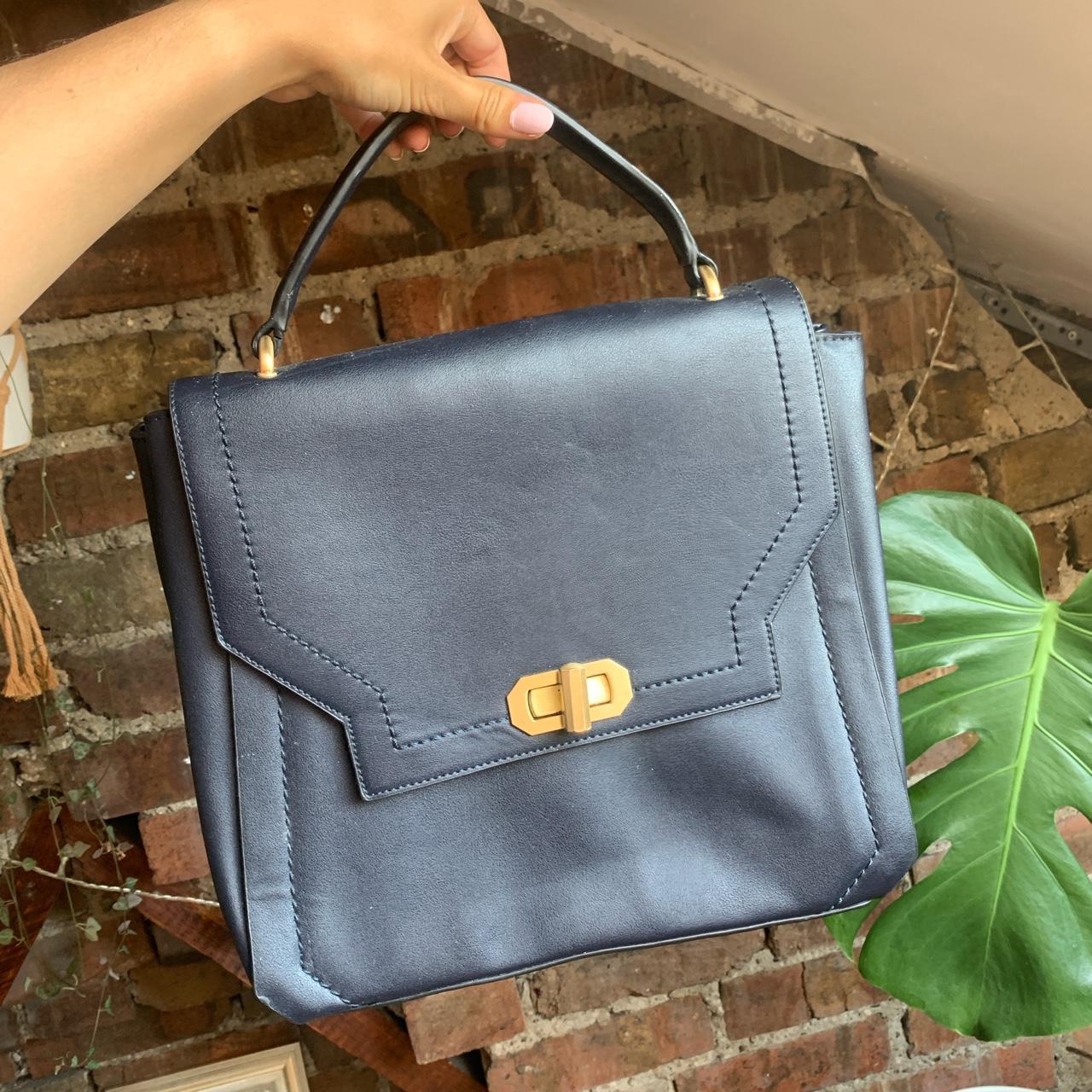 cute 60s style navy bag with 2 different attachable... - Depop