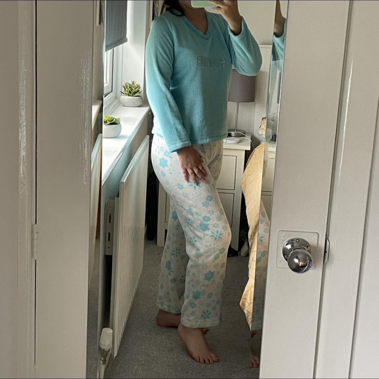 Primark Women's Blue and White Pajamas | Depop