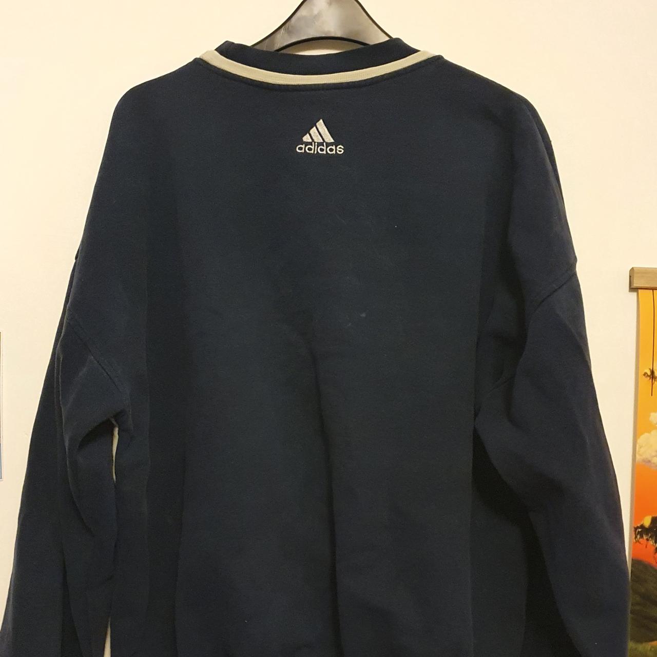 Adidas vintage / retro sweatshirt, navy / white,... - Depop