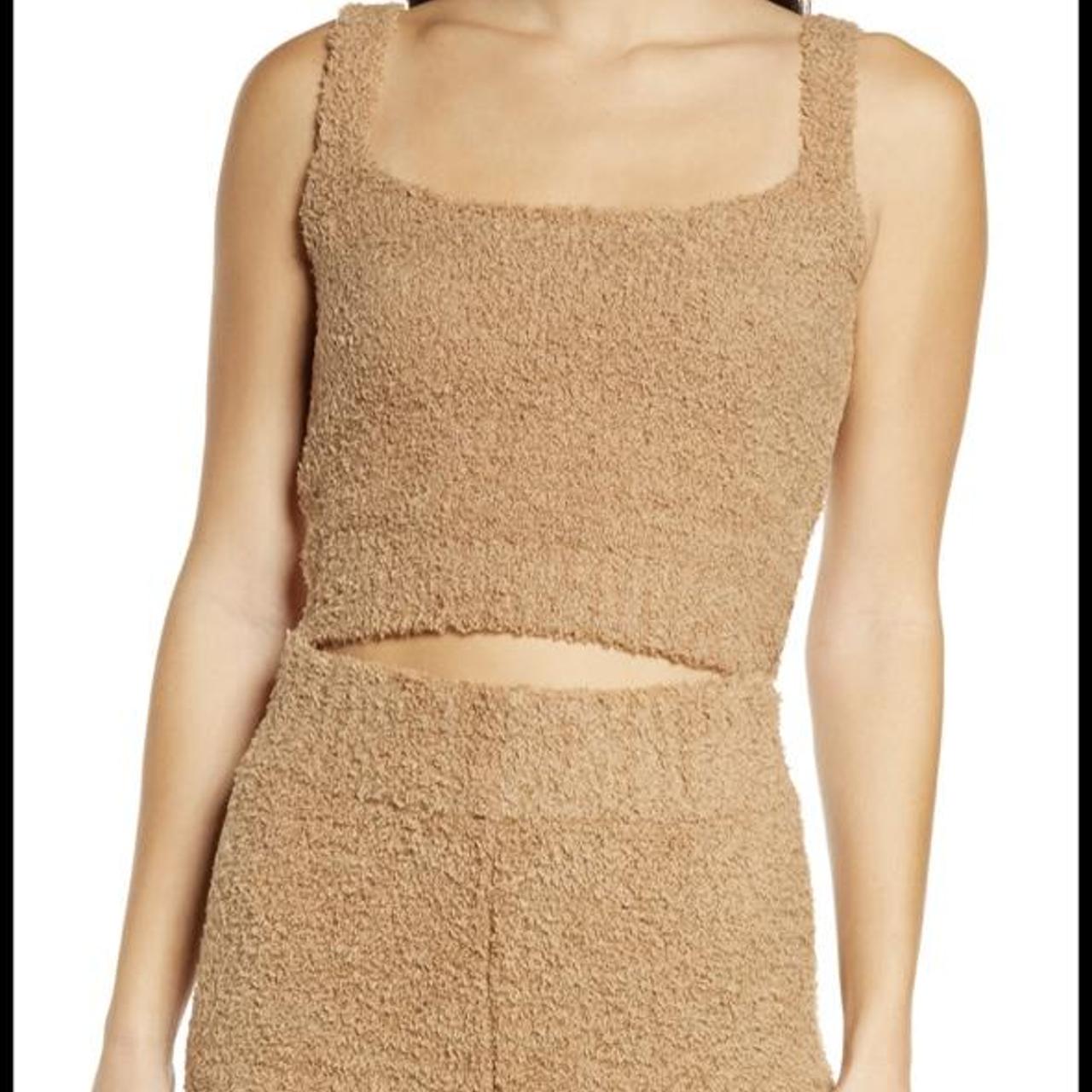 Skims Cozy Knit Tank Brown Nwt Brand new never worn... - Depop