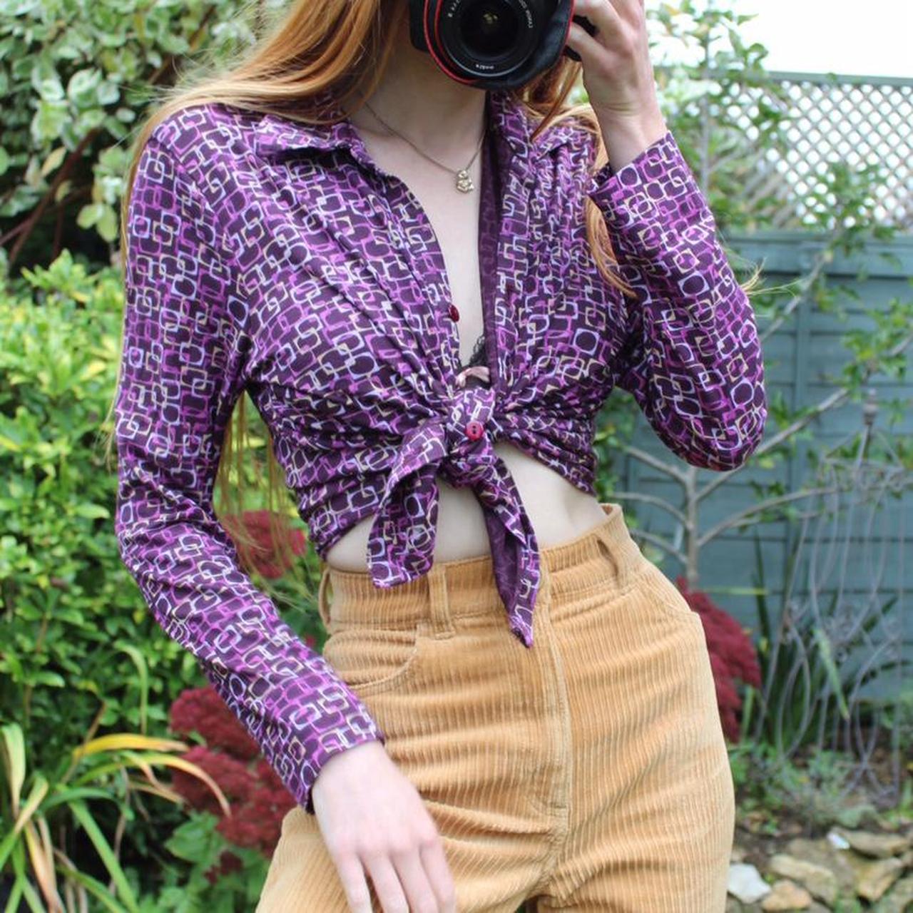 70s style funky purple top 🍇 1990s vintage New Look... | Depop