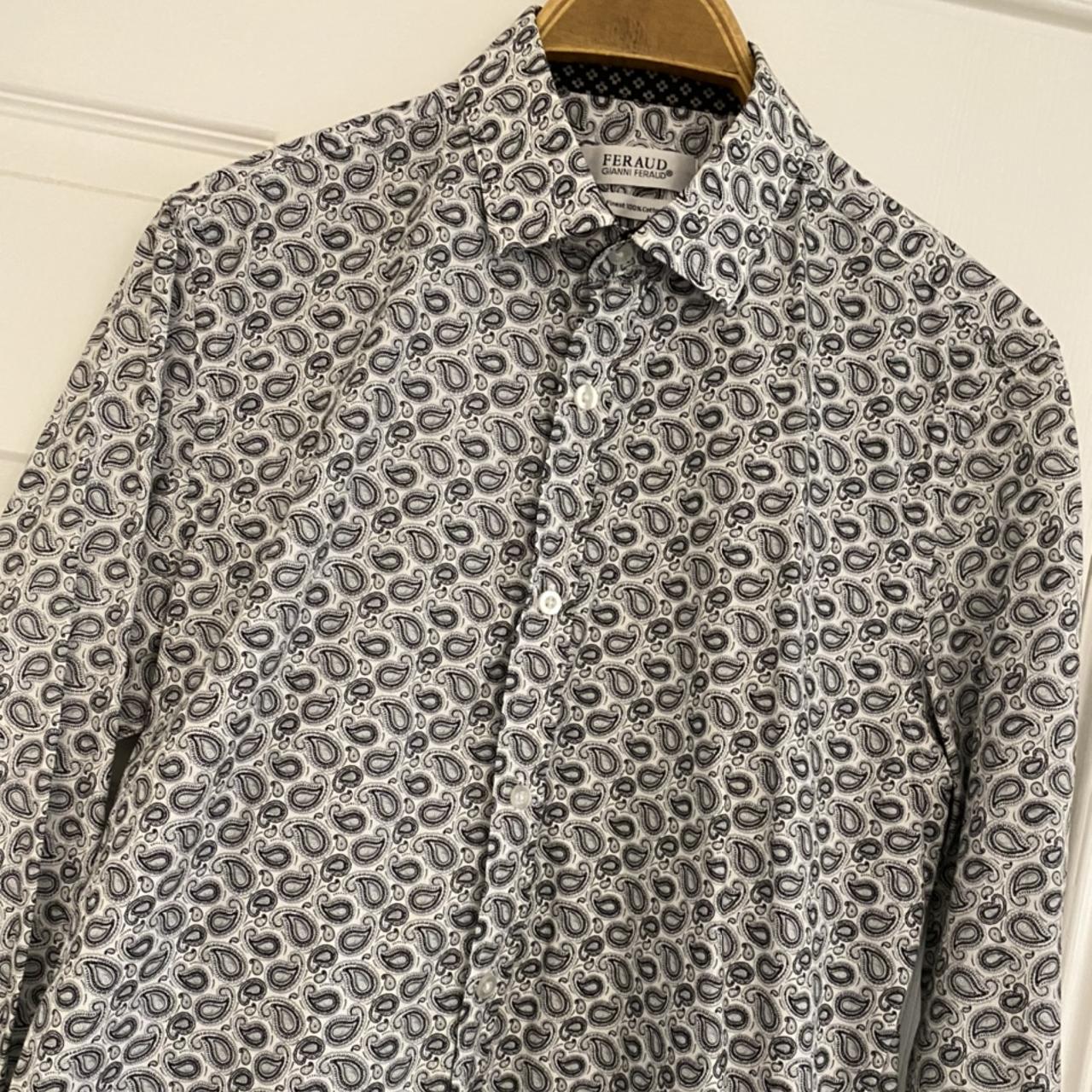 GIANNI FERAUD PAISLEY SHIRT COLLAR 15 1/2 MEDIUM... - Depop