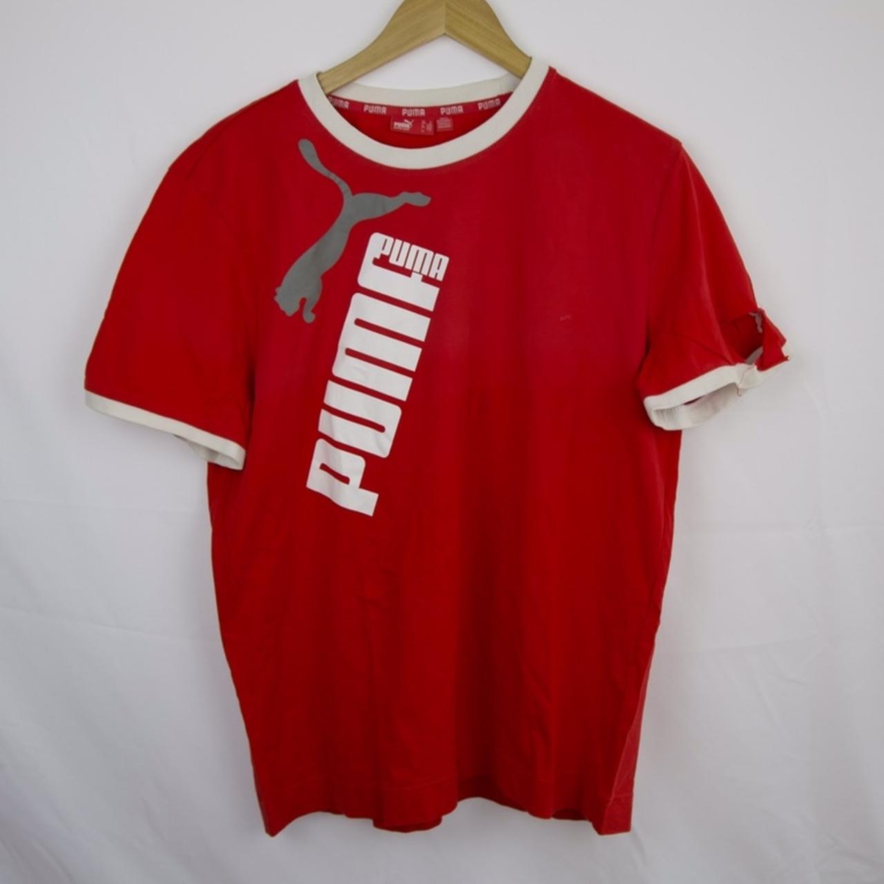 Perfect vintage branded red Puma t shirt 🦋 • Perfect... - Depop