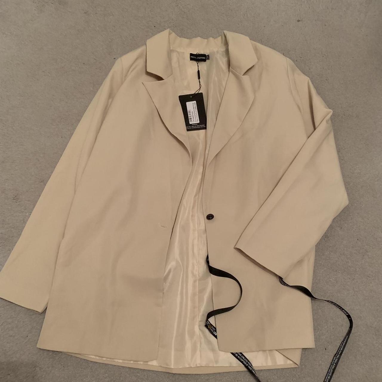 Beige PLT oversized blazer Never worn, tags on Size... - Depop