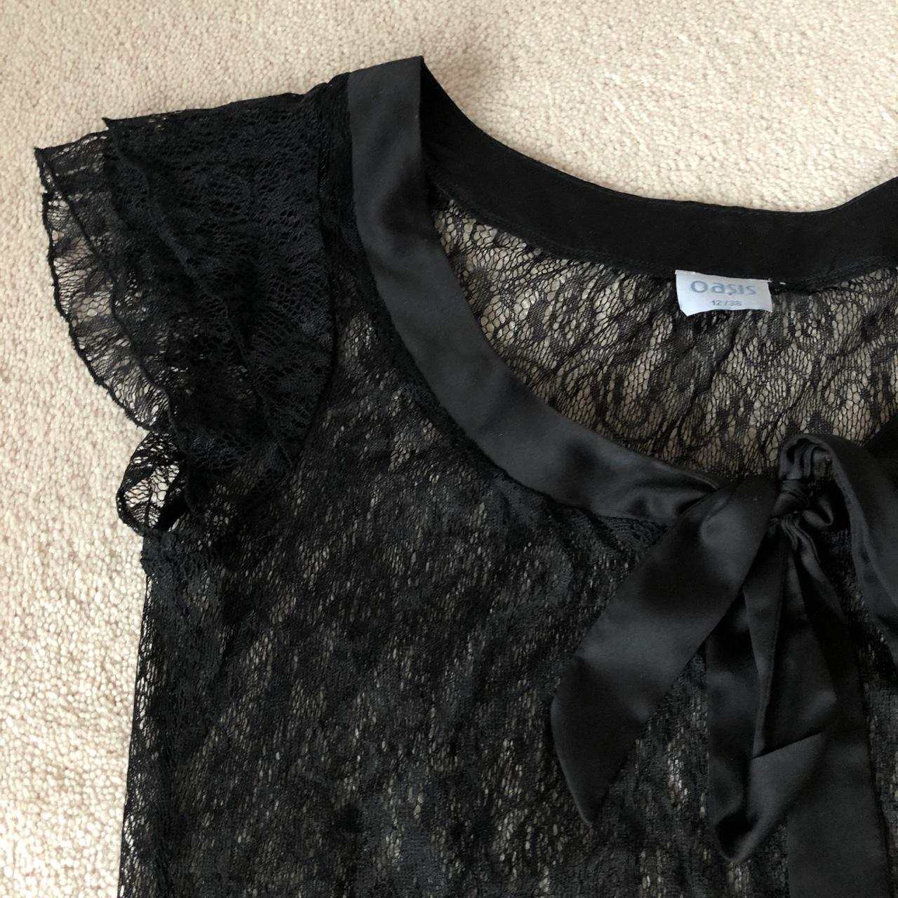 Oasis black sheer top. A beautiful classic piece.... - Depop