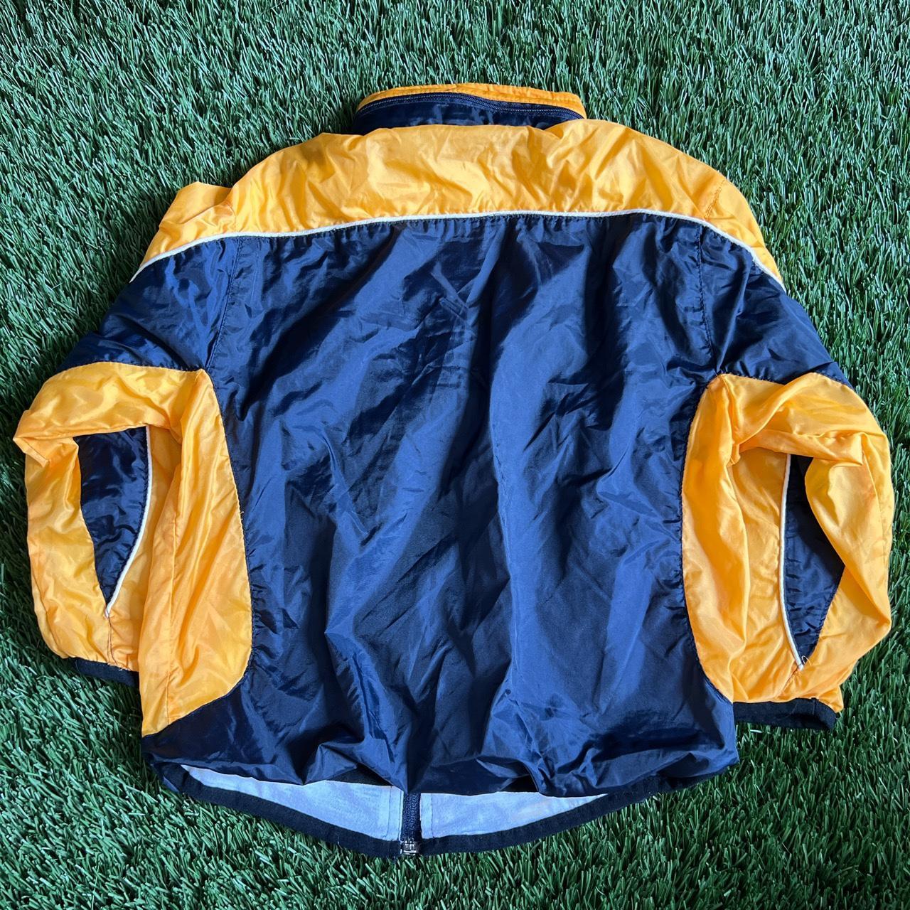 Kids Starter jacket • Nice golden yellow and navy... - Depop
