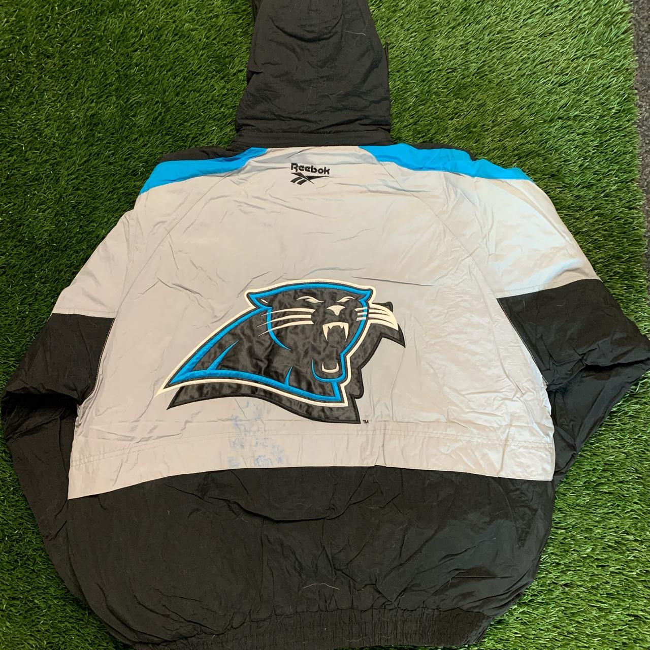 Carolina Panthers Jacket made by Reebok • Zipper on... | Depop