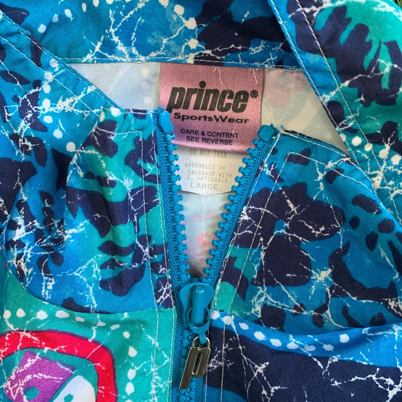 Prince tennis jacket • Blue and teal with pops of... | Depop