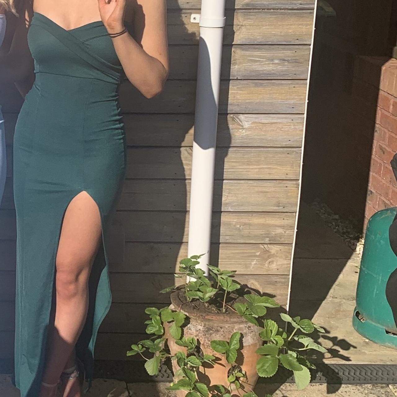 Emerald bandeau PLT prom/ball dress, worn once, good... - Depop