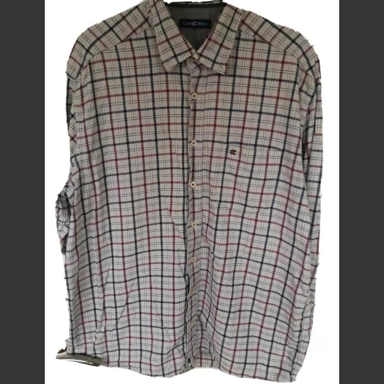 Casa Moda XL plaid long-sleeve shirt - great... - Depop