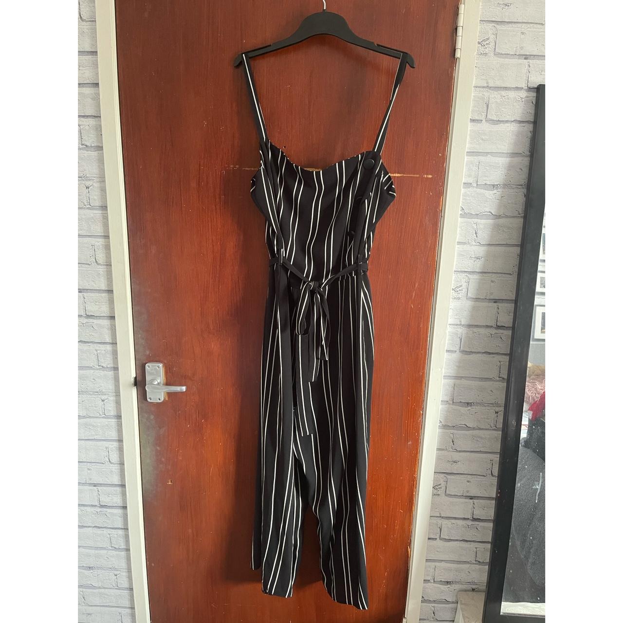 Wide leg stripe jumpsuit, primark #primark... - Depop