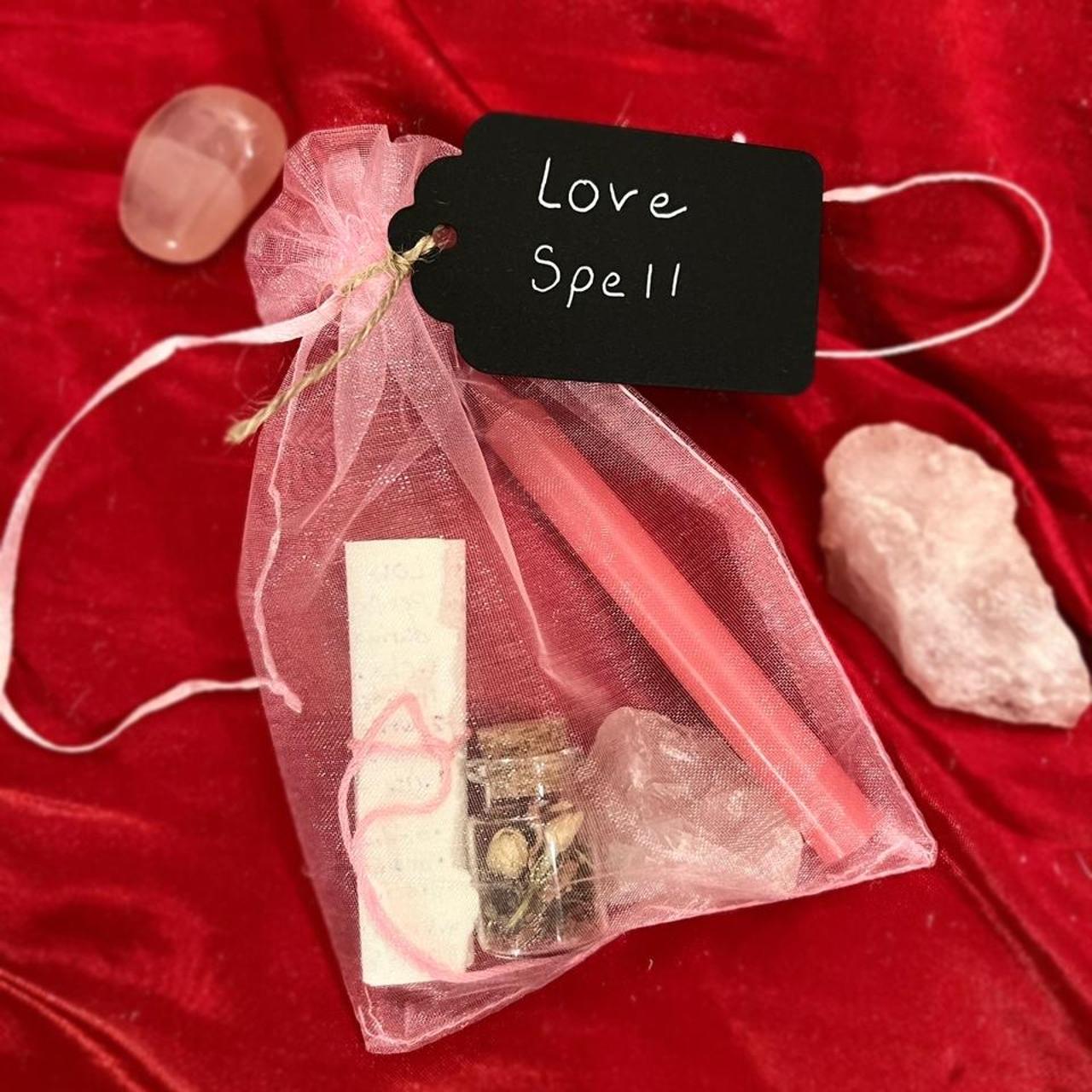 Love spell kit Includes one rose quartz, a herb... - Depop
