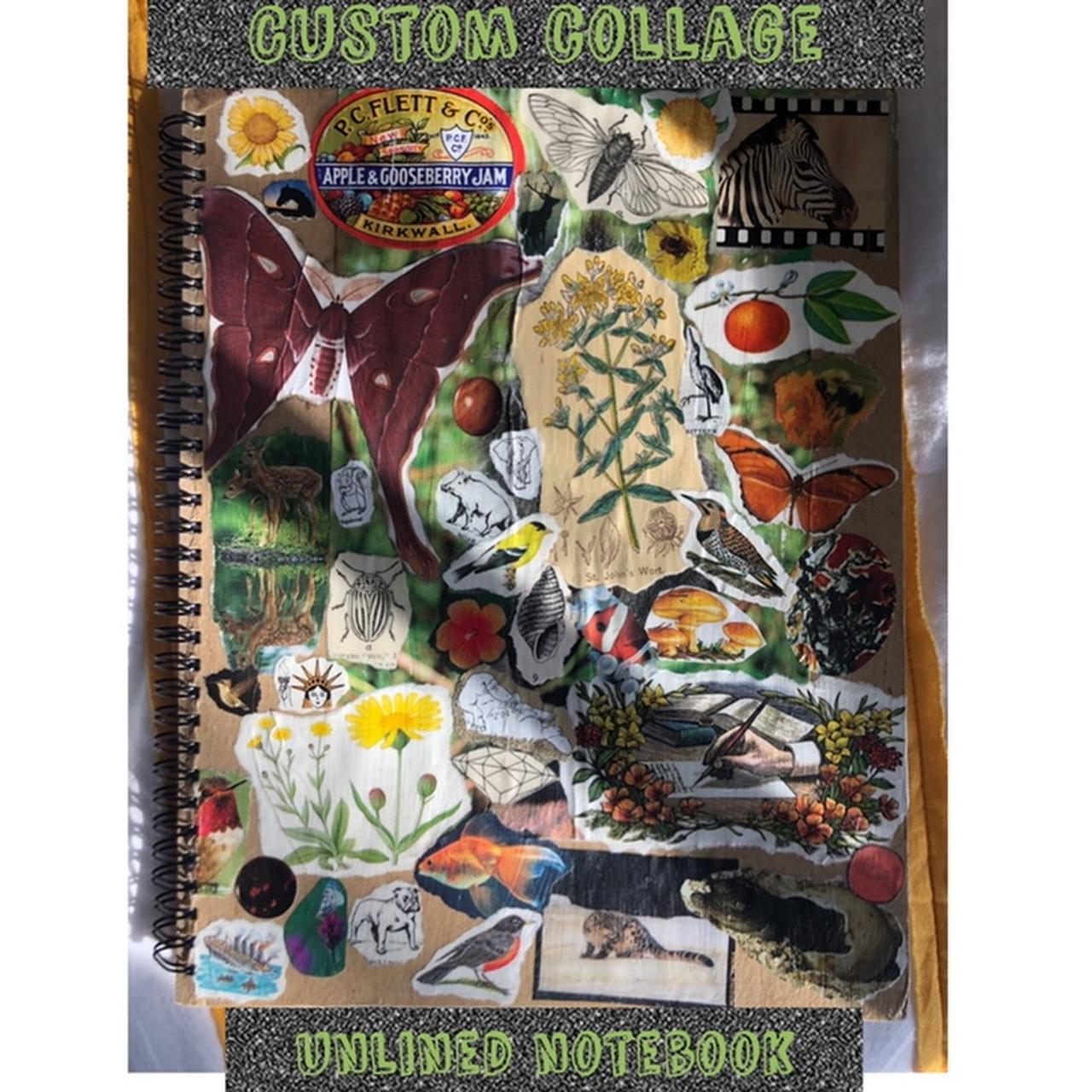 Custom collage on unlined notebook!! The notebook... - Depop