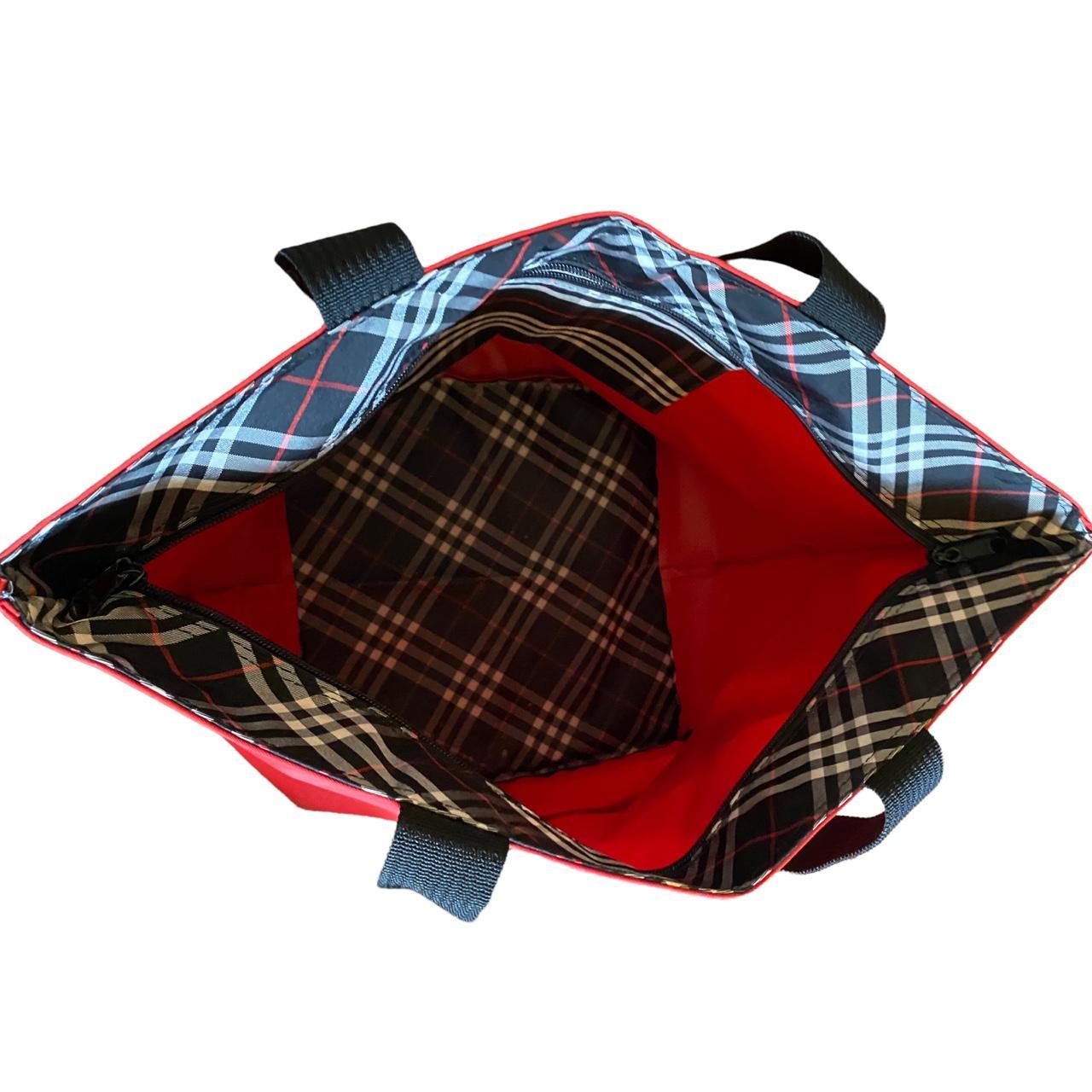 Red Burberry Of London Blue Label Large Red Tote.... - Depop