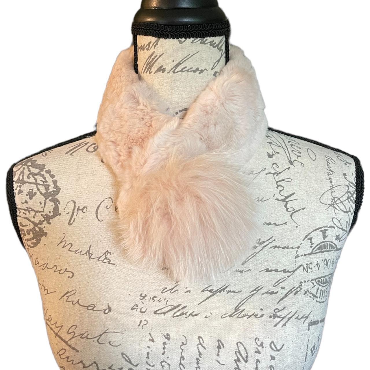 NIP Light Pink Faux Fur Neck Wrap Warmer Scarf OS. ... - Depop