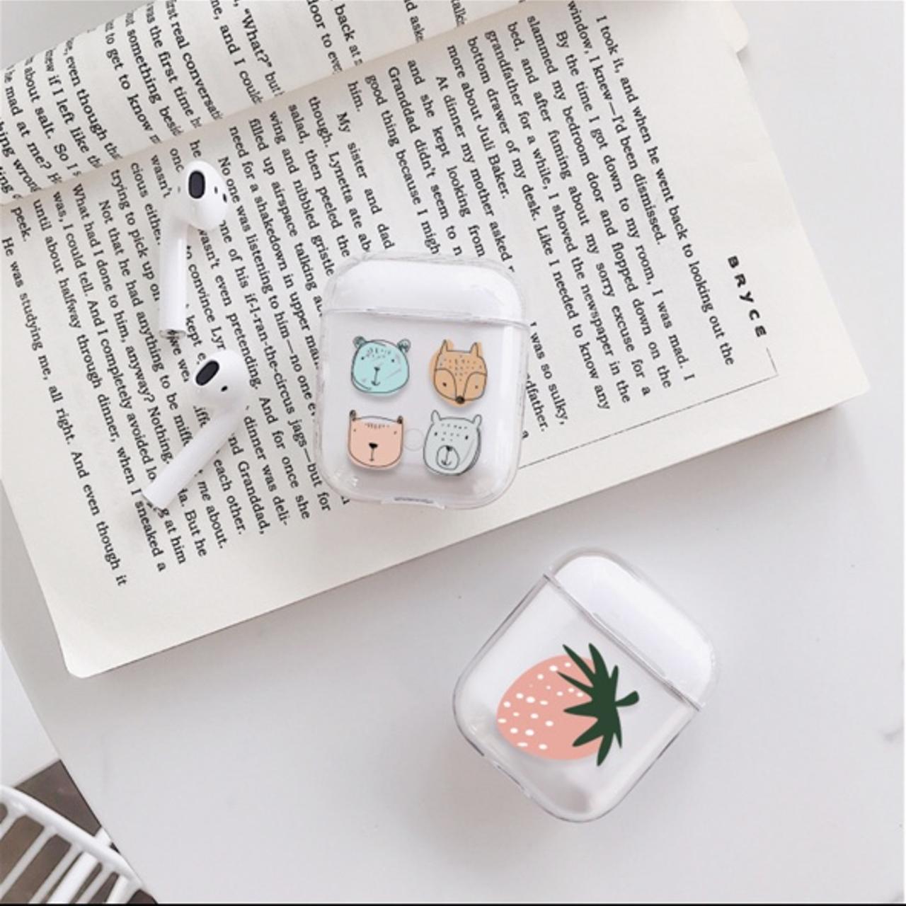 New Cute Cartoon Transparent AirPod Case 💖 2 for... - Depop