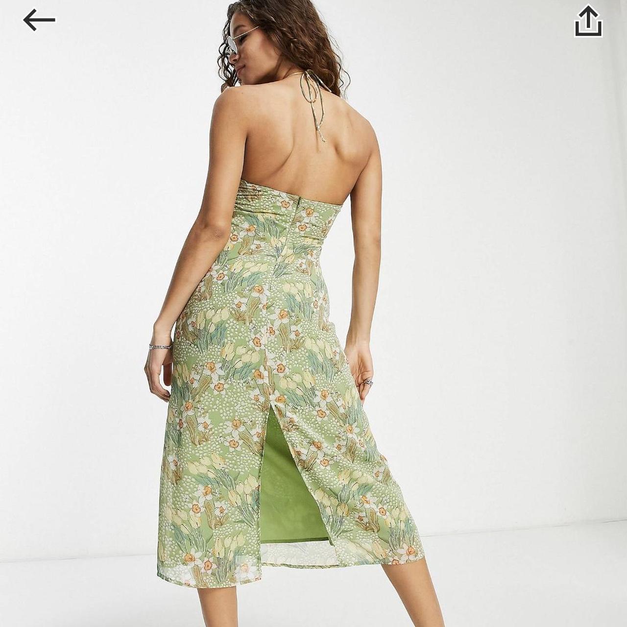 Emory park floral print halter midi dress in... - Depop