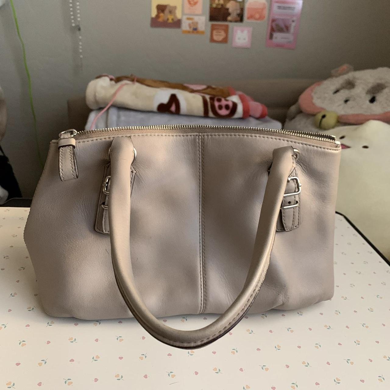 Coach small Madison cream leather tote handbag! -... | Depop