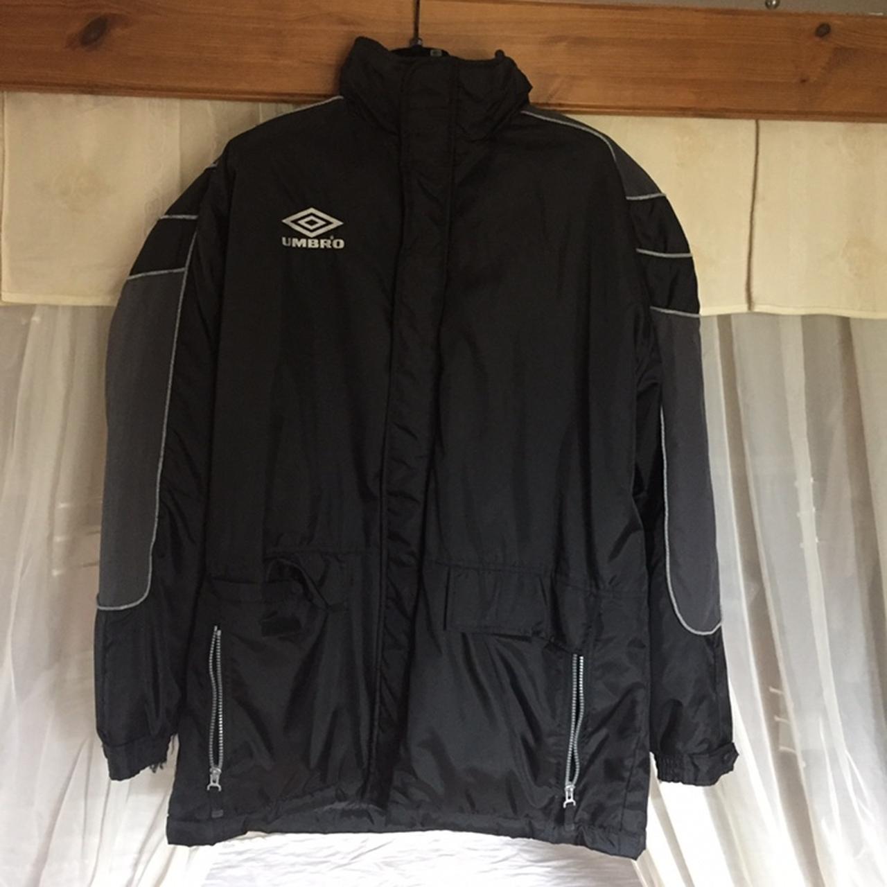 Rare vintage embroidered Umbro trench coat Size... - Depop