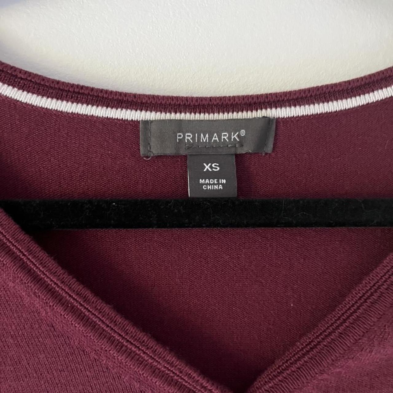 Lightweight burgundy colored cardigan with gold... - Depop