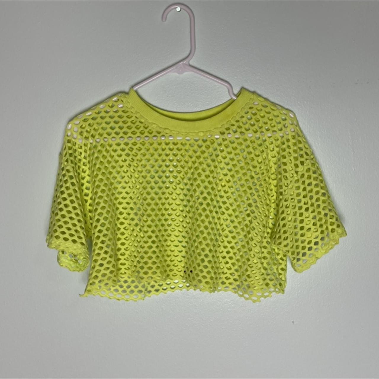 Neon fishnet top Super fun top! I wore this to the... - Depop