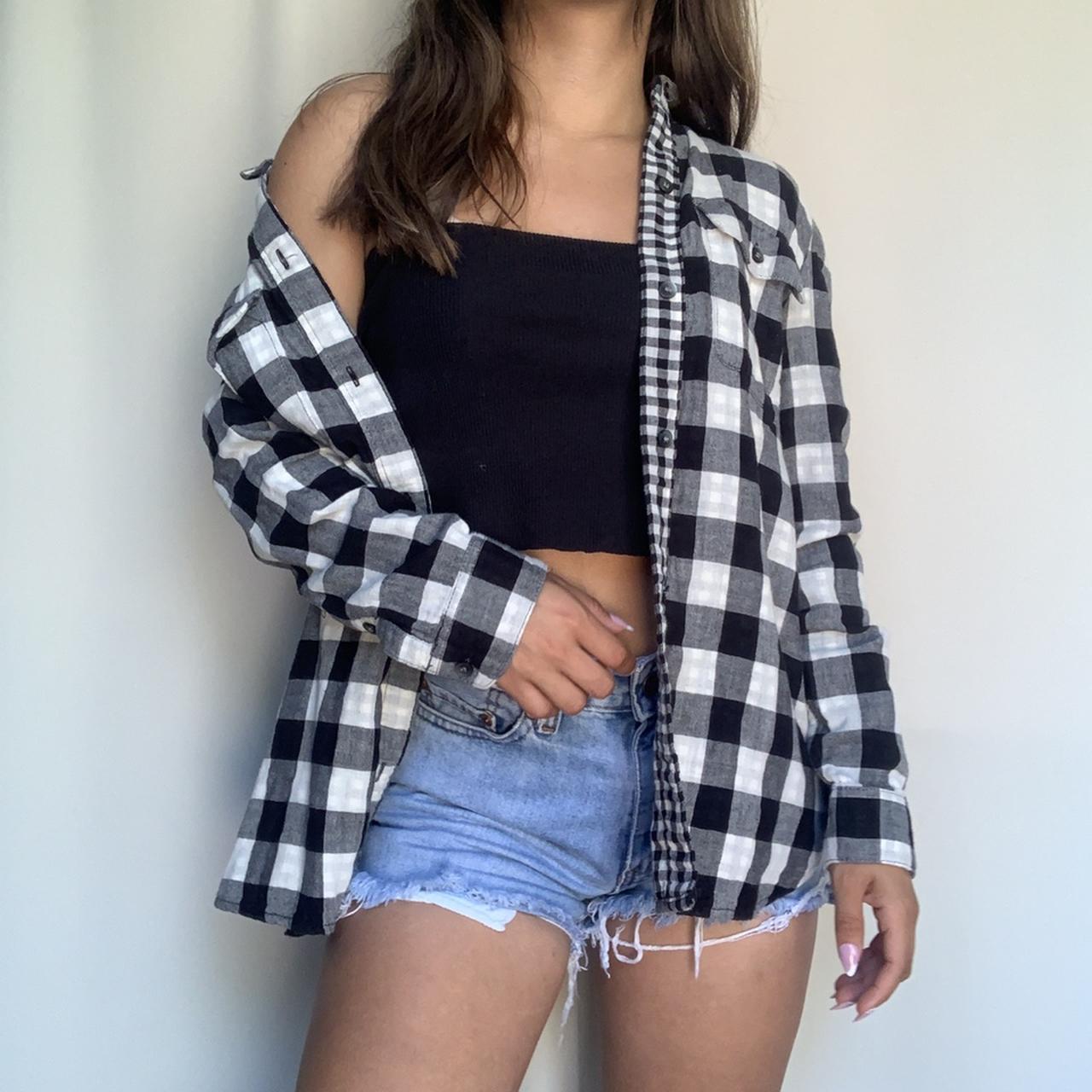 Vintage plaid collared thin flannel. Everyday... - Depop