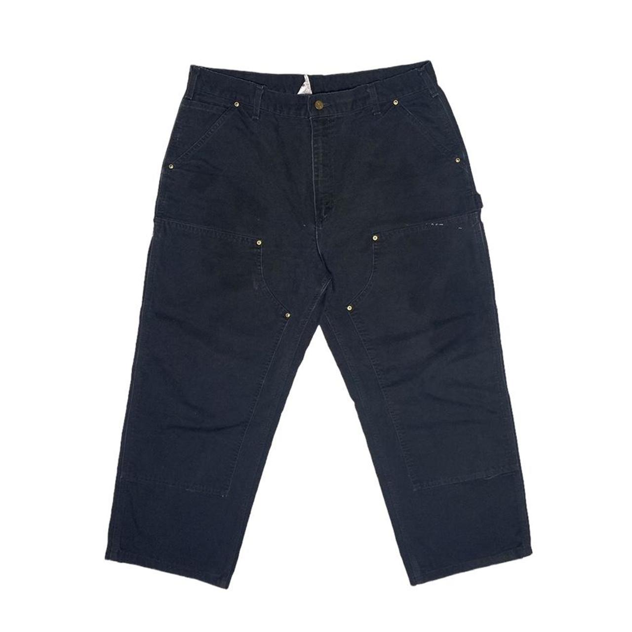 Carhartt Double Knee Workwear Black Canvas Carpenter... - Depop