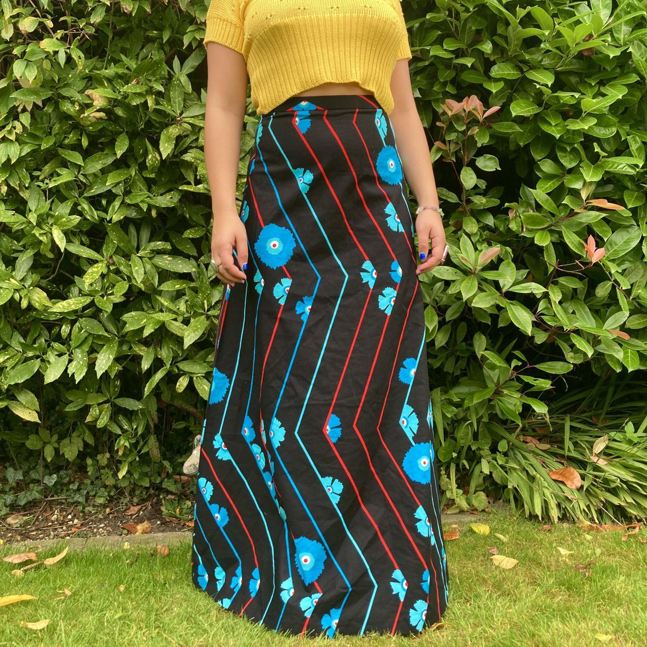 Floral maxi skirt Vintage, autumnal, funky, indie... - Depop