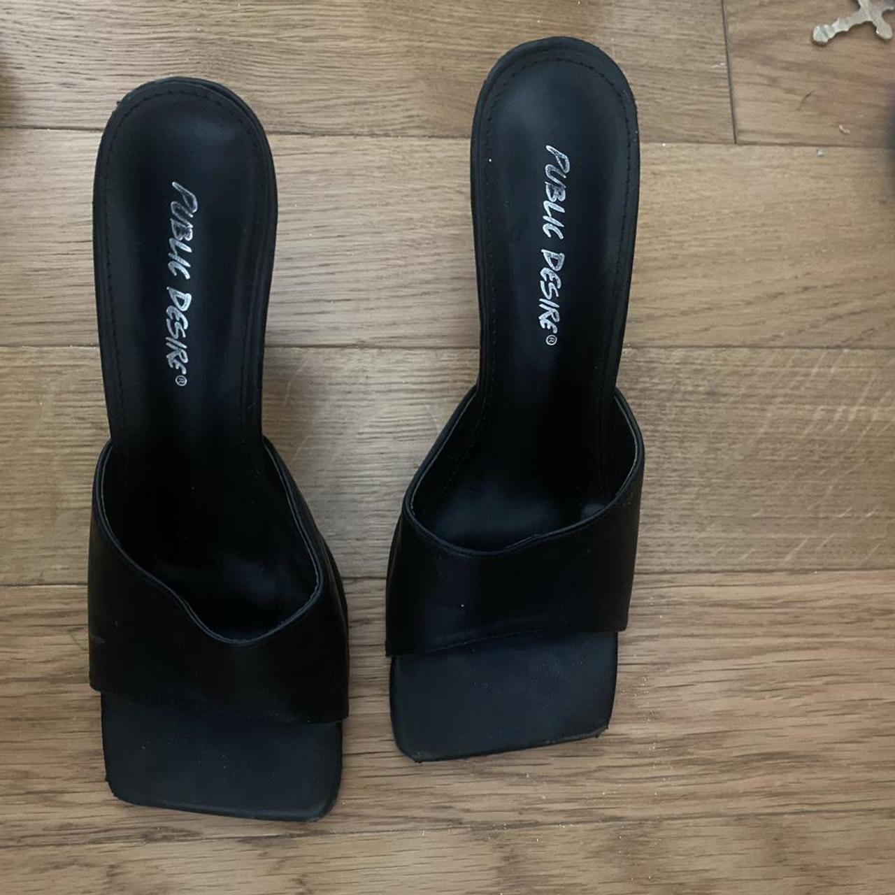 Public desire square toe black heel in size 6.5! In... | Depop