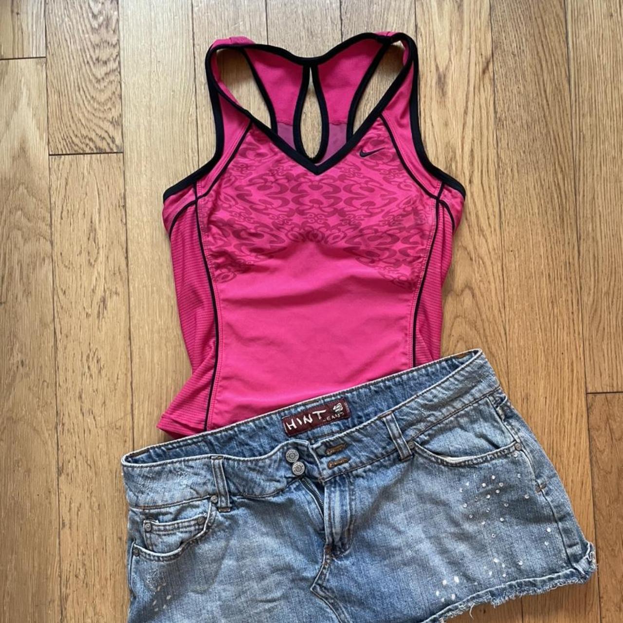 Y2K vintage Nike training top in hot pink. I love... | Depop