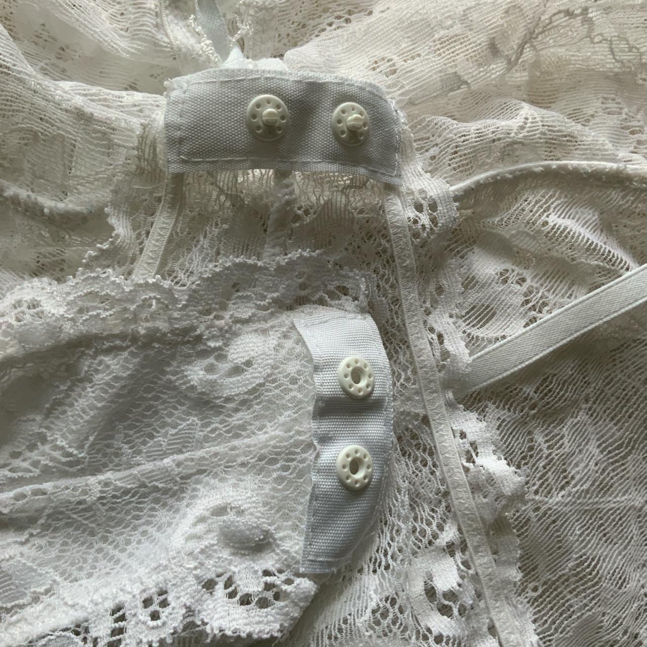 VALENTINES ASOS design white lace bodysuit Worn... - Depop