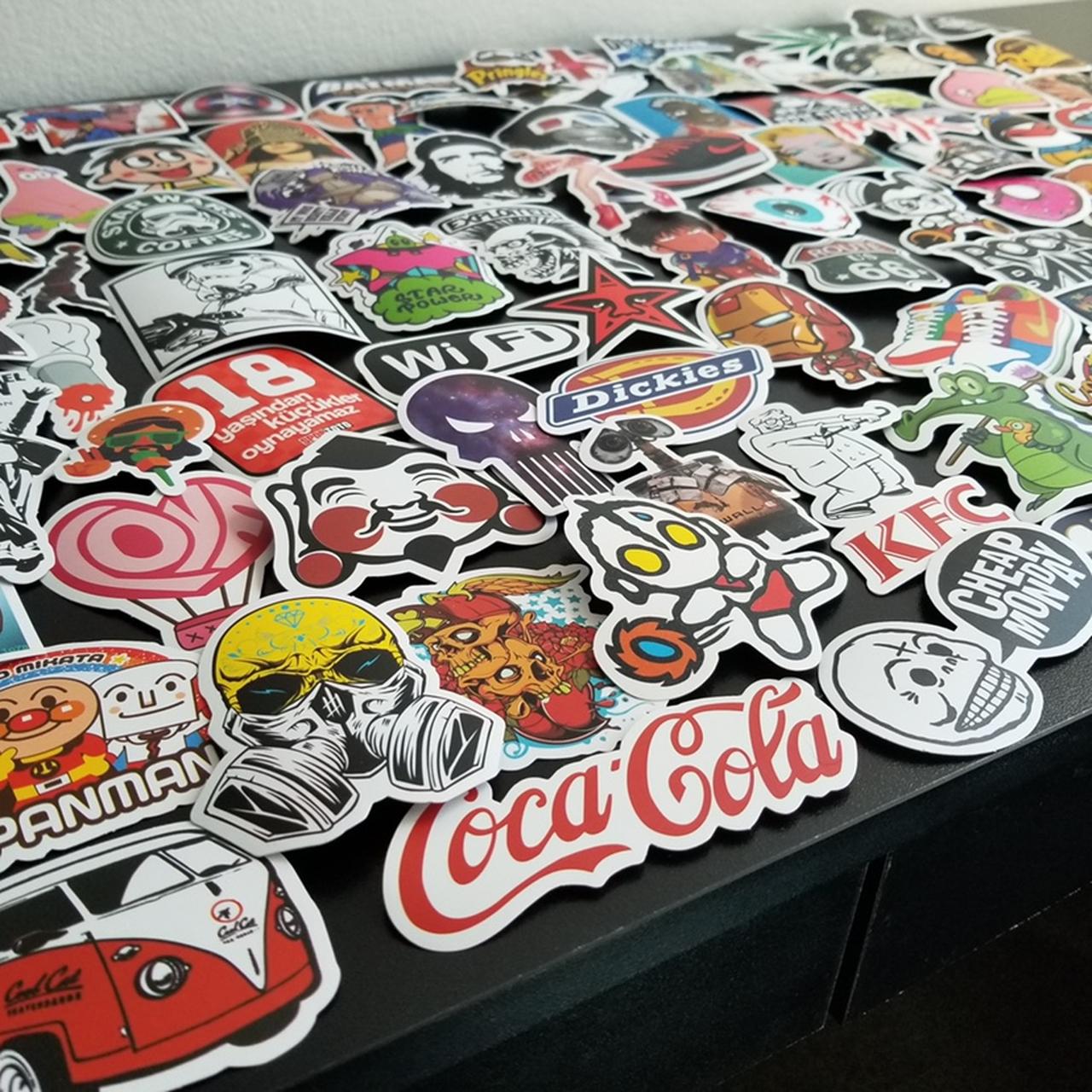 Matte vinyl sticker. Vans Off The Wall panda... - Depop