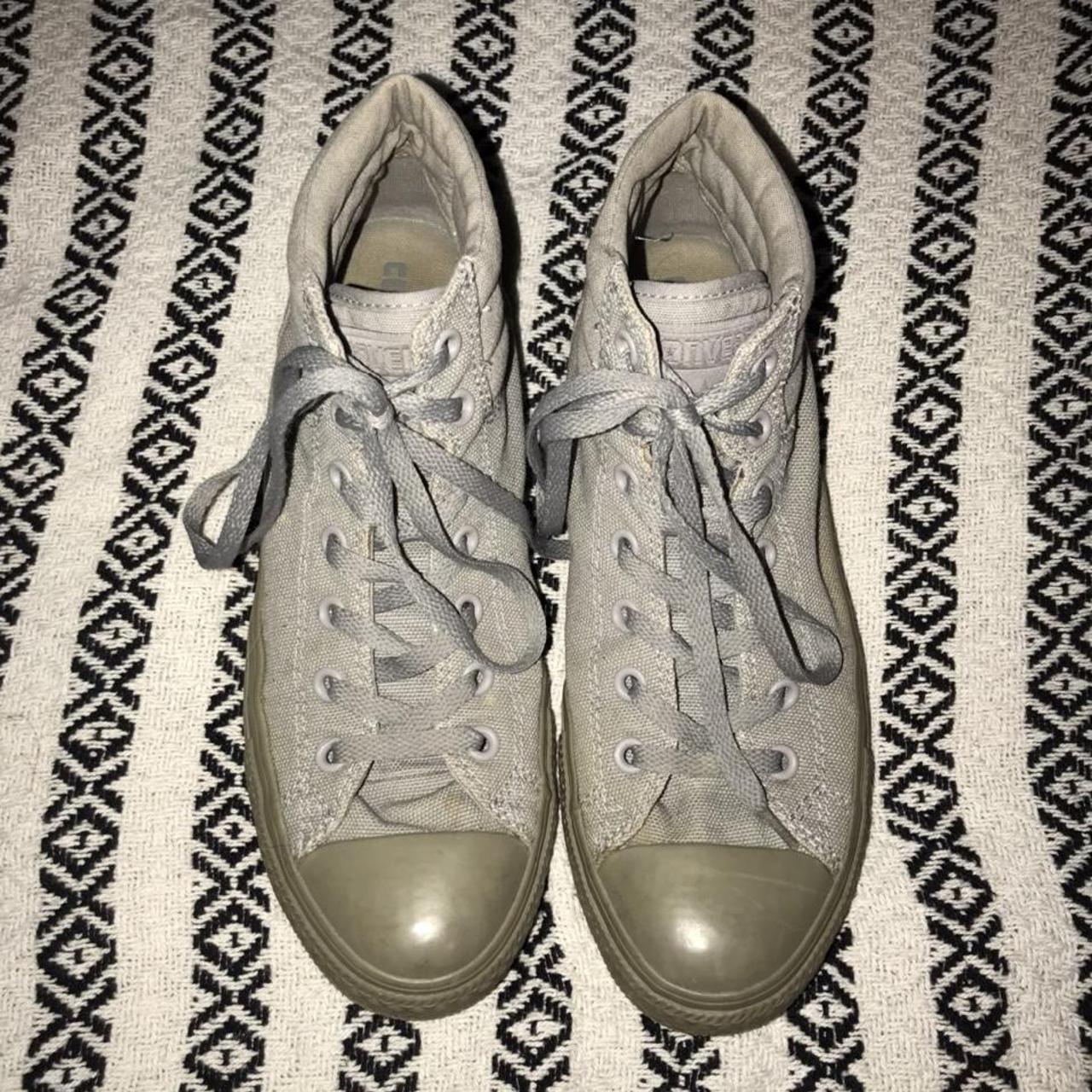 Grey Converse All-Star High tops Mens Size 9 in... - Depop