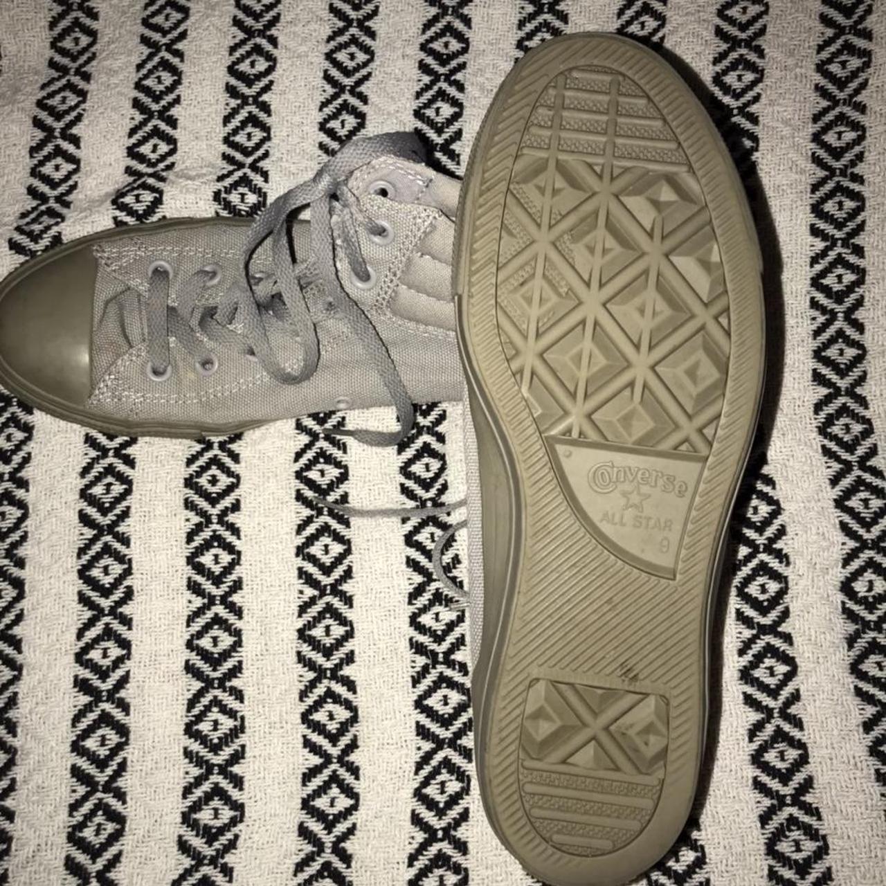 Grey Converse All-Star High tops Mens Size 9 in... - Depop