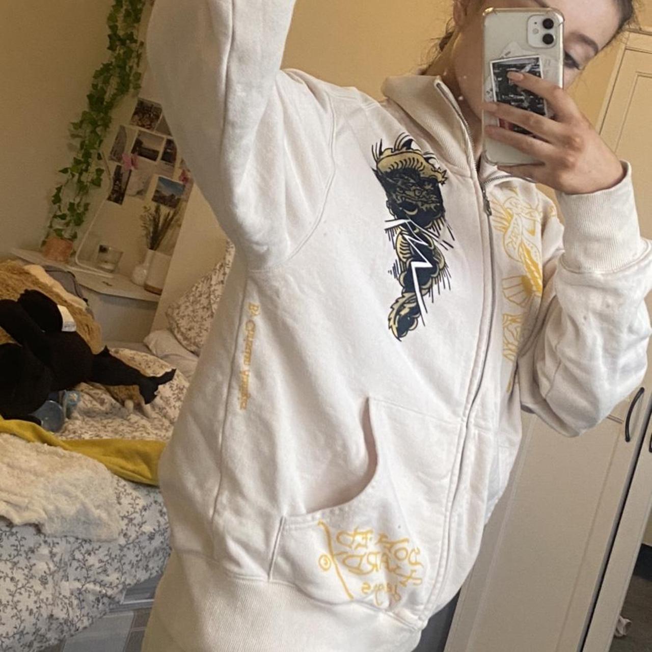 Ed hardy zip up jacket Soso Peng Mint condition - Depop